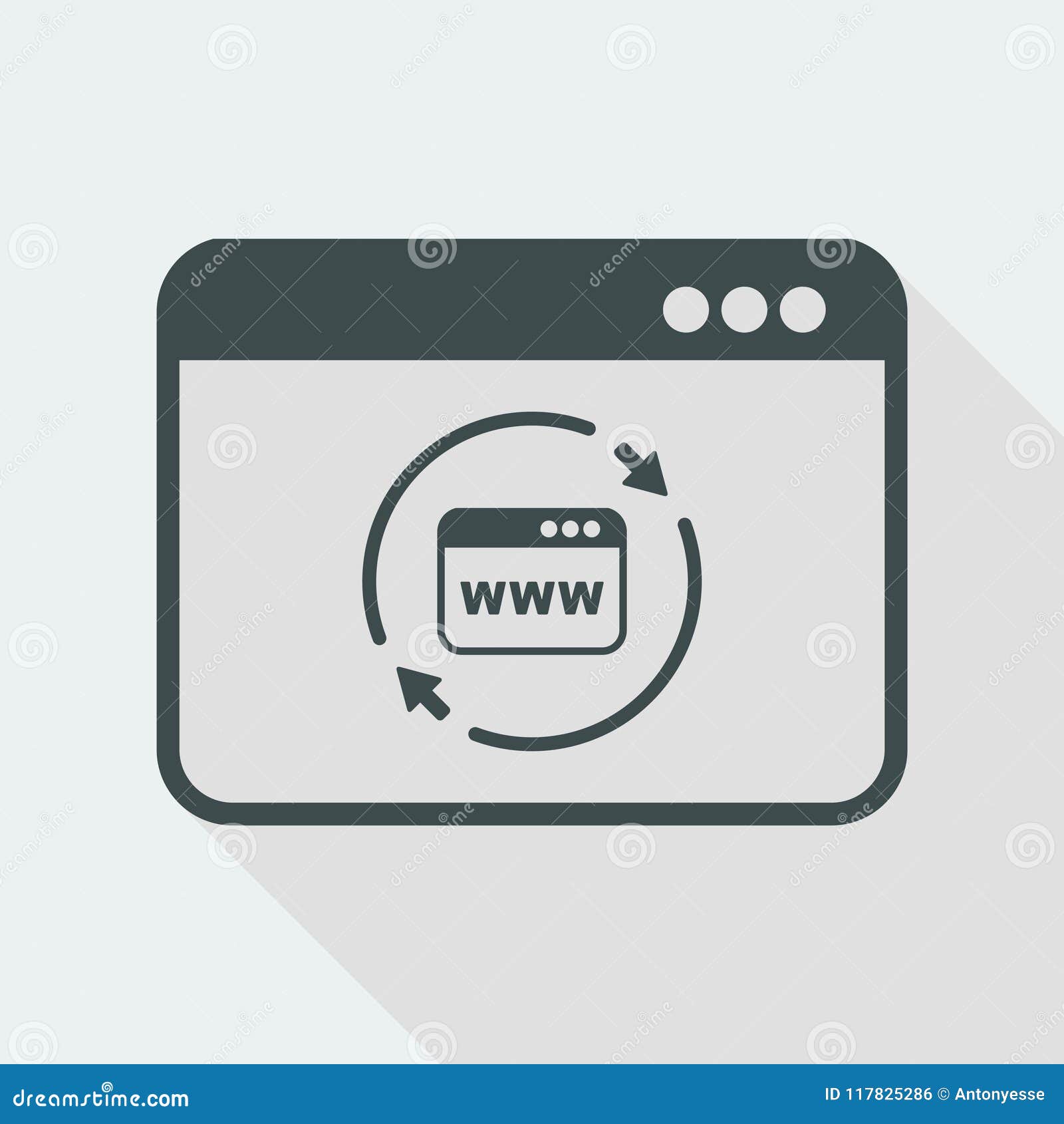 Refresh internet page icon stock vector. Illustration of restart ...