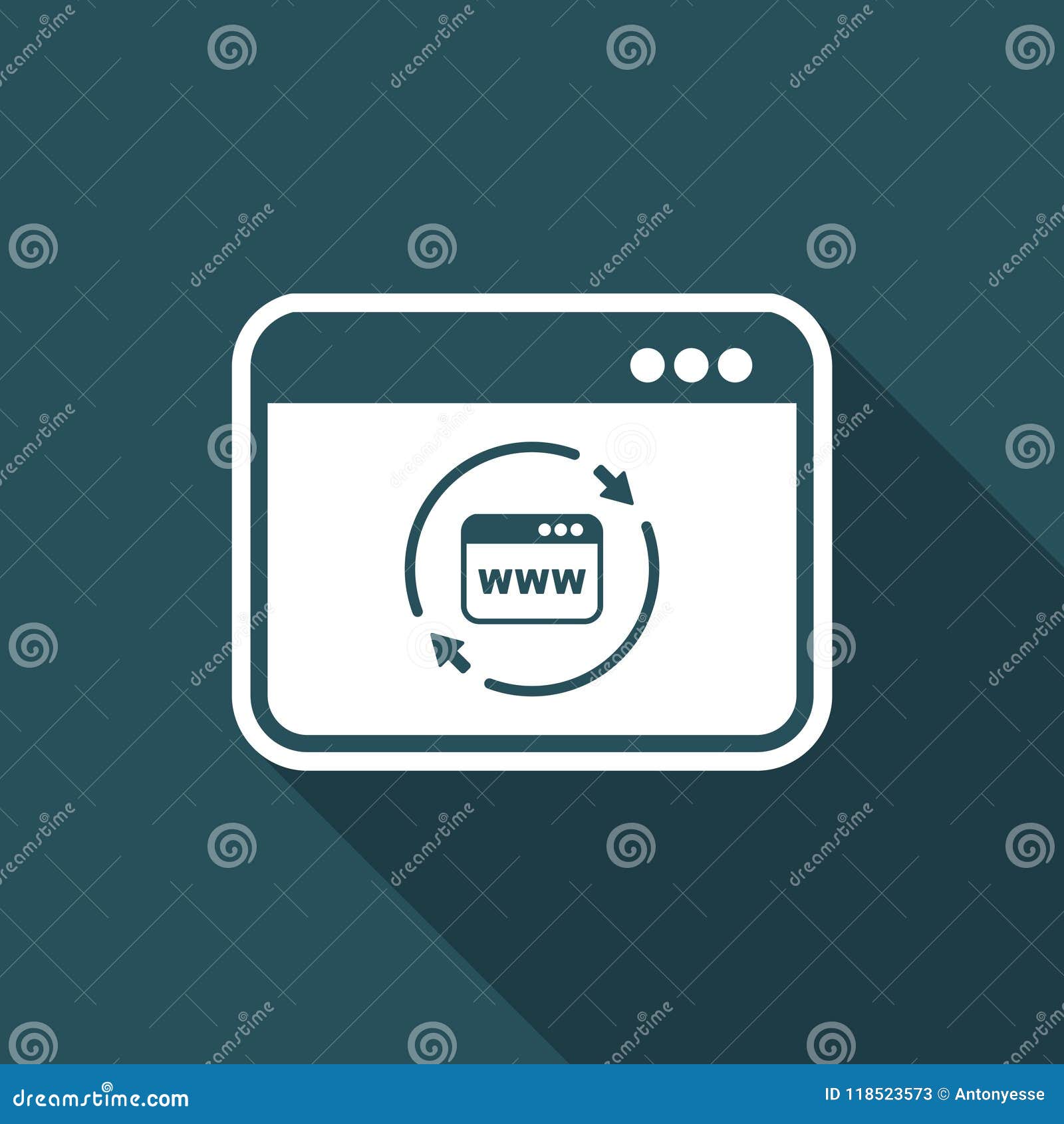 Refresh internet page icon stock vector. Illustration of restart ...