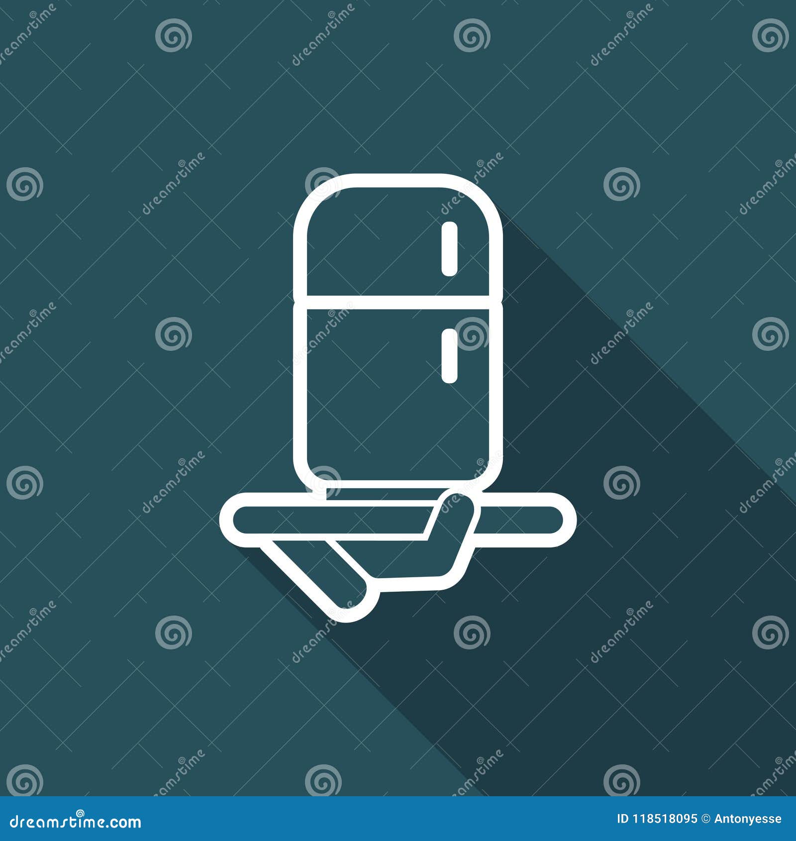 Refrigerator icon stock vector. Illustration of appliance - 118518095