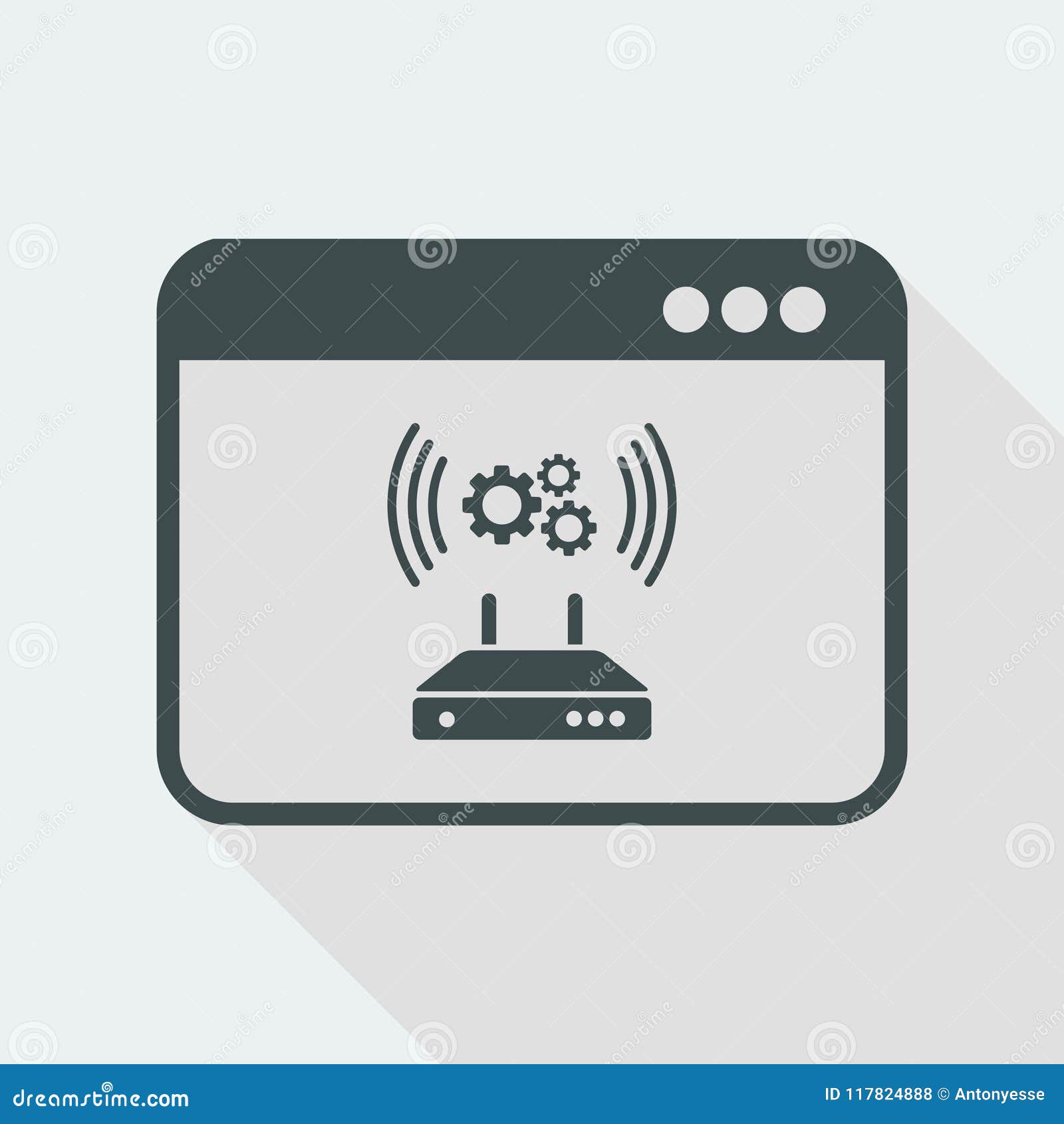 Router or Modem Setting Icon Stock Vector - Illustration of internet ...