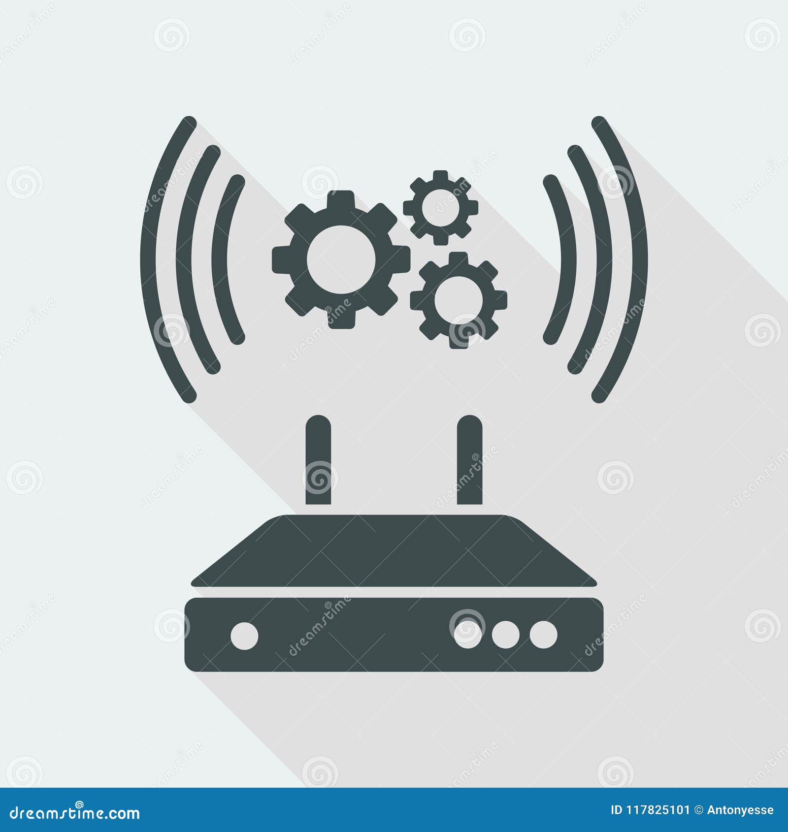 Router or Modem Setting Icon Stock Vector - Illustration of preferences ...