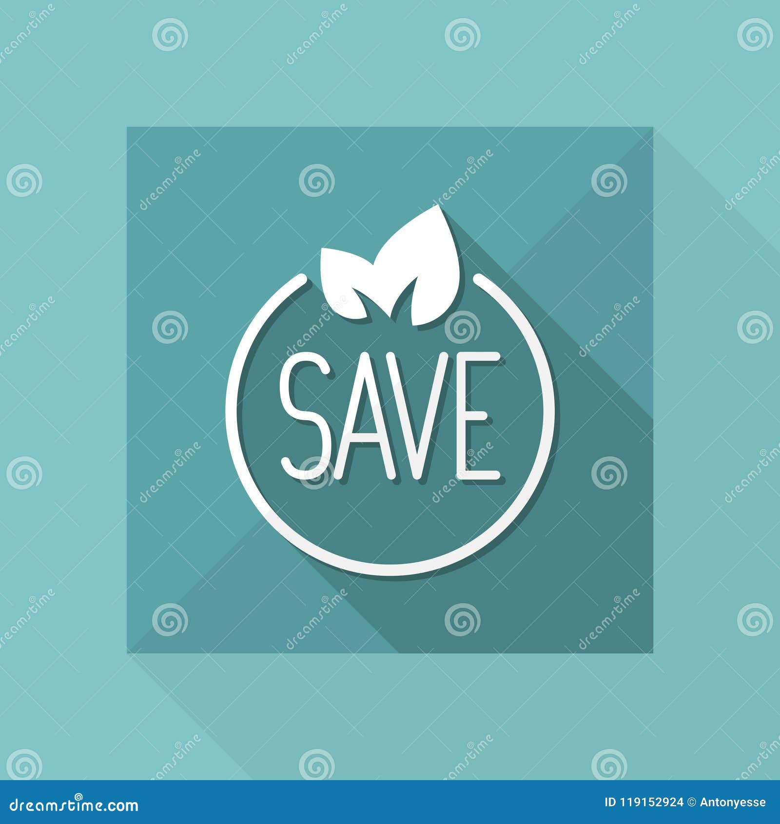 Saving Nature Symbol - Vector Web Icon Stock Vector - Illustration of ...