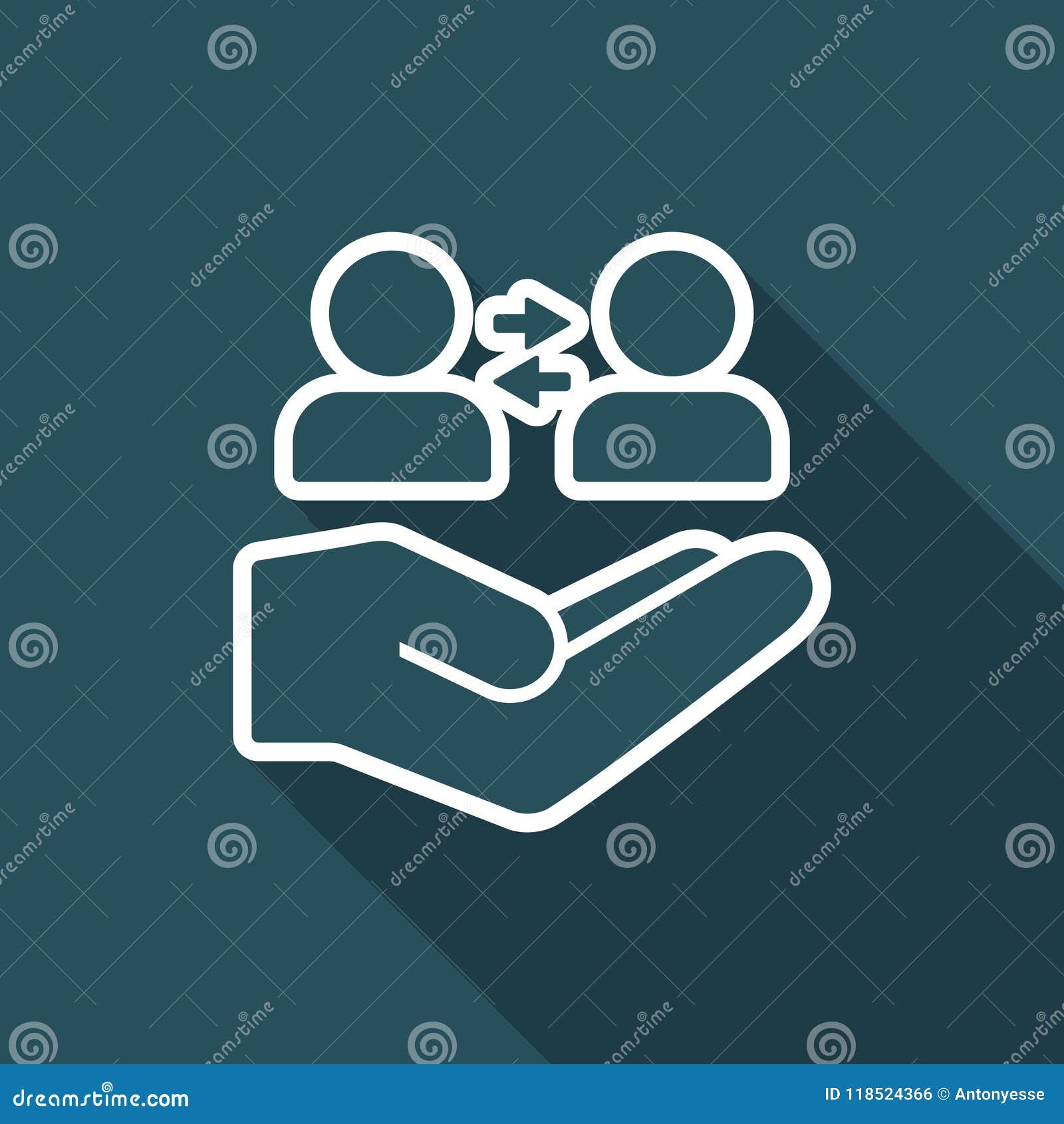 Service Offer - Staff Network - Minimal Icon Stock Vector ...