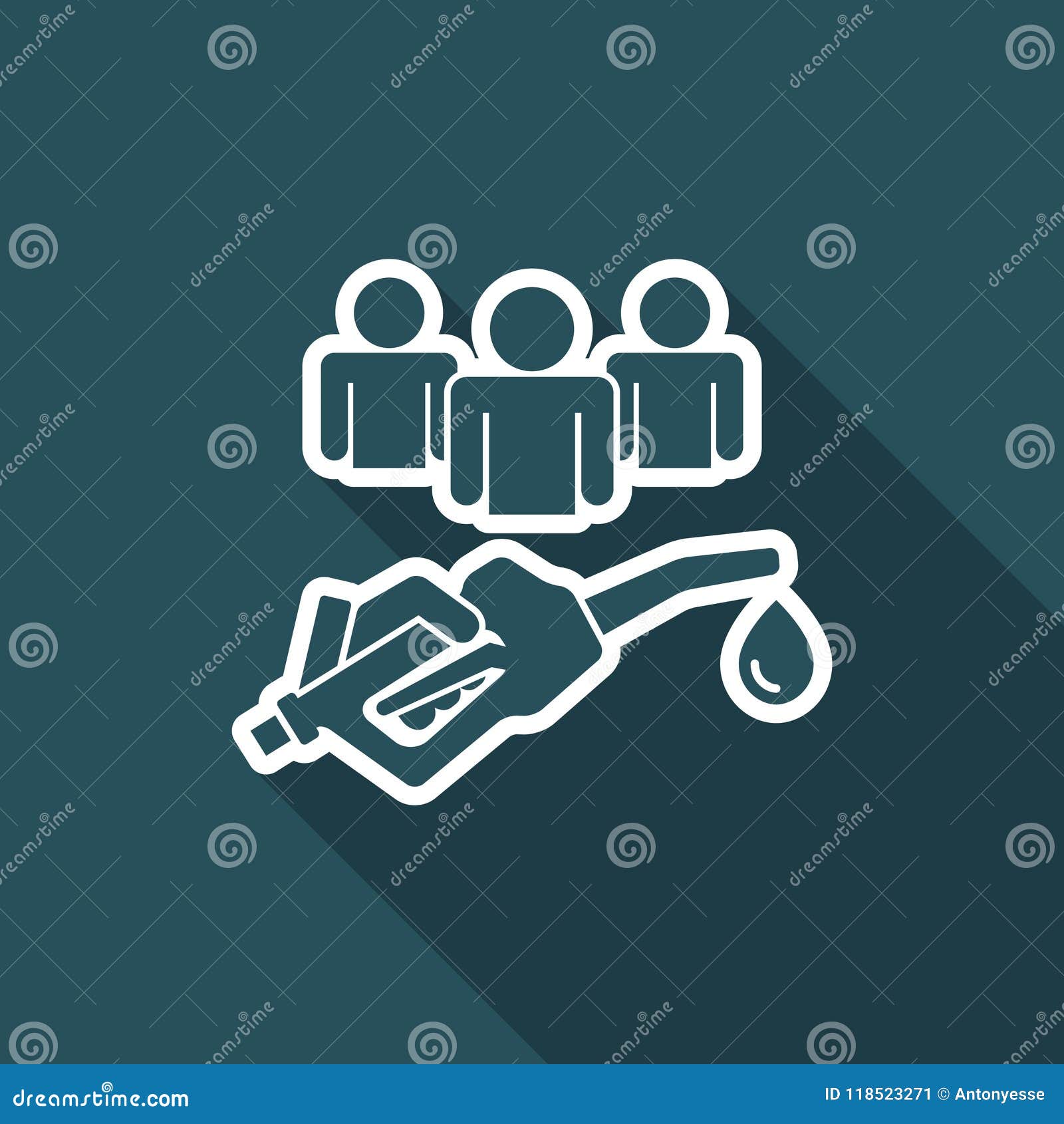 Share fuel cost icon stock vector. Illustration of environment - 118523271