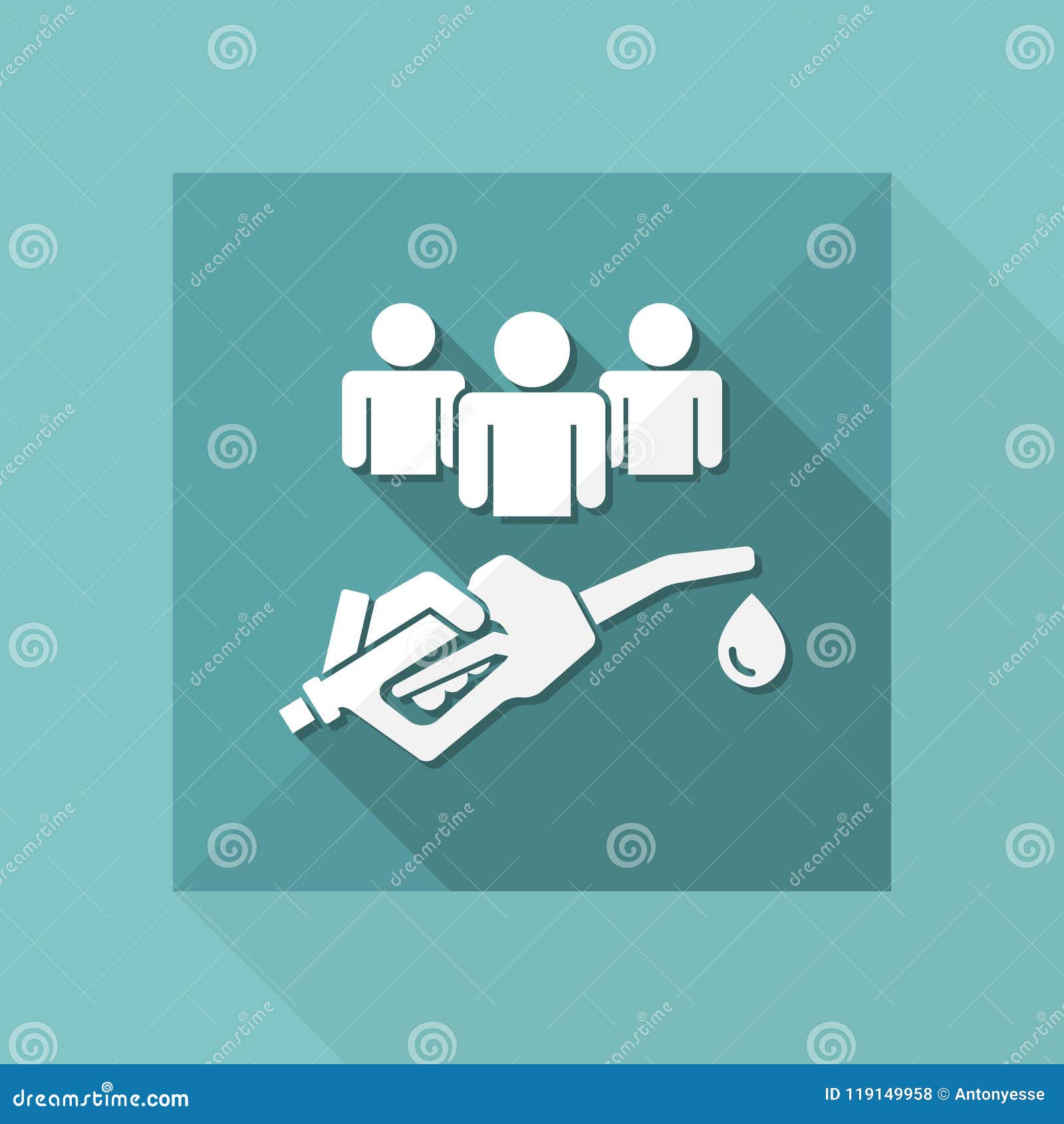 Share fuel cost icon stock vector. Illustration of device - 119149958