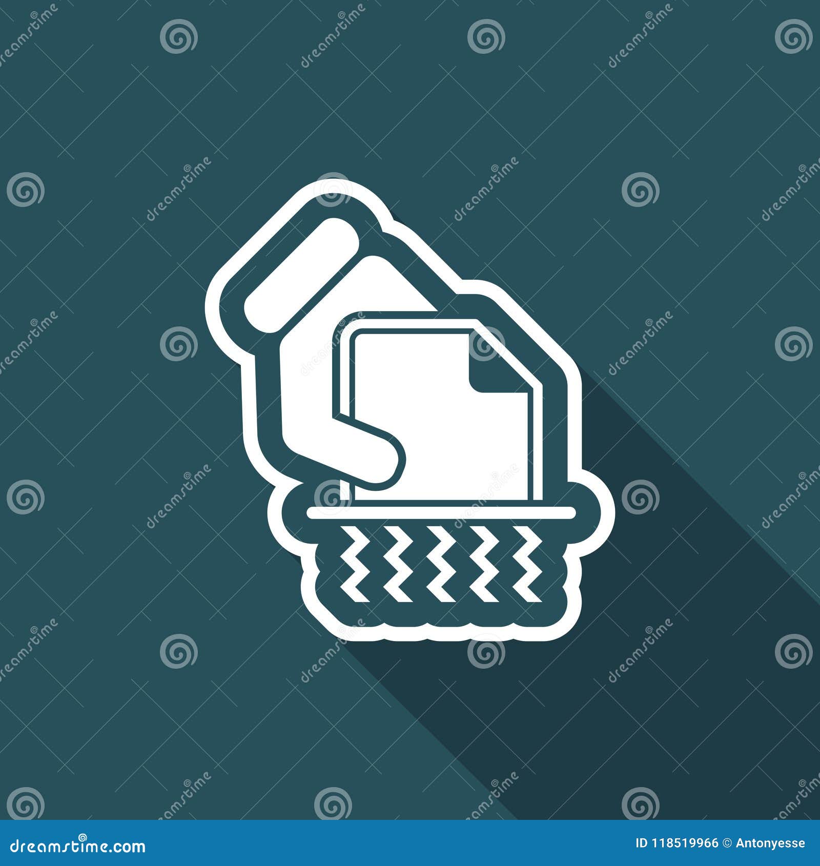 Shredder icon stock vector. Illustration of shred, hand - 118519966
