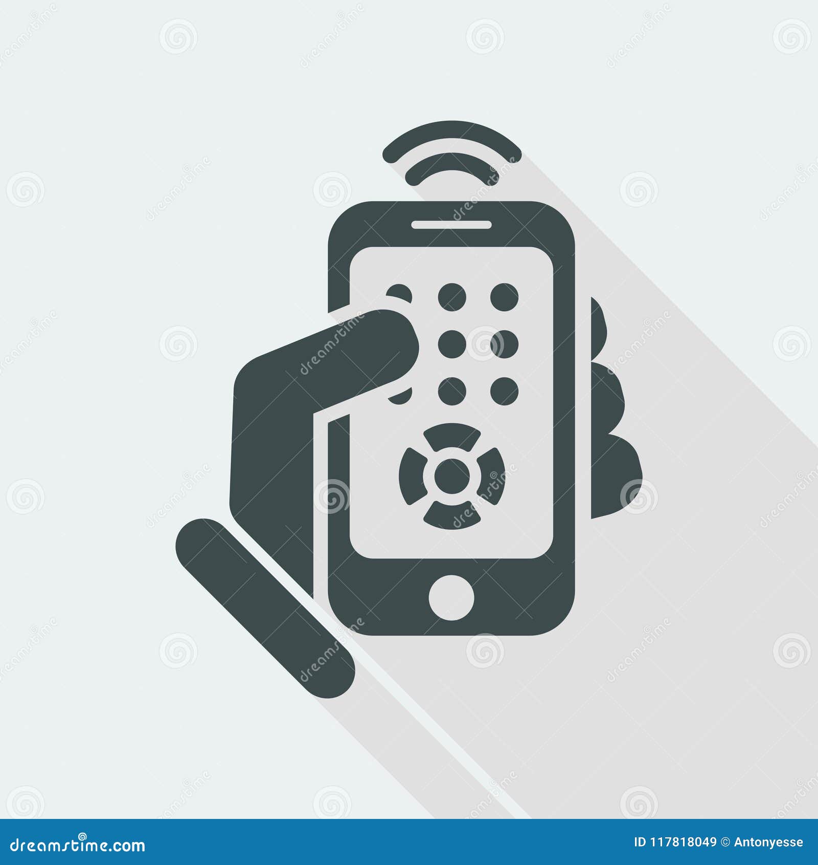 Smartphone Remote Control Icon Stock Vector - Illustration of button ...