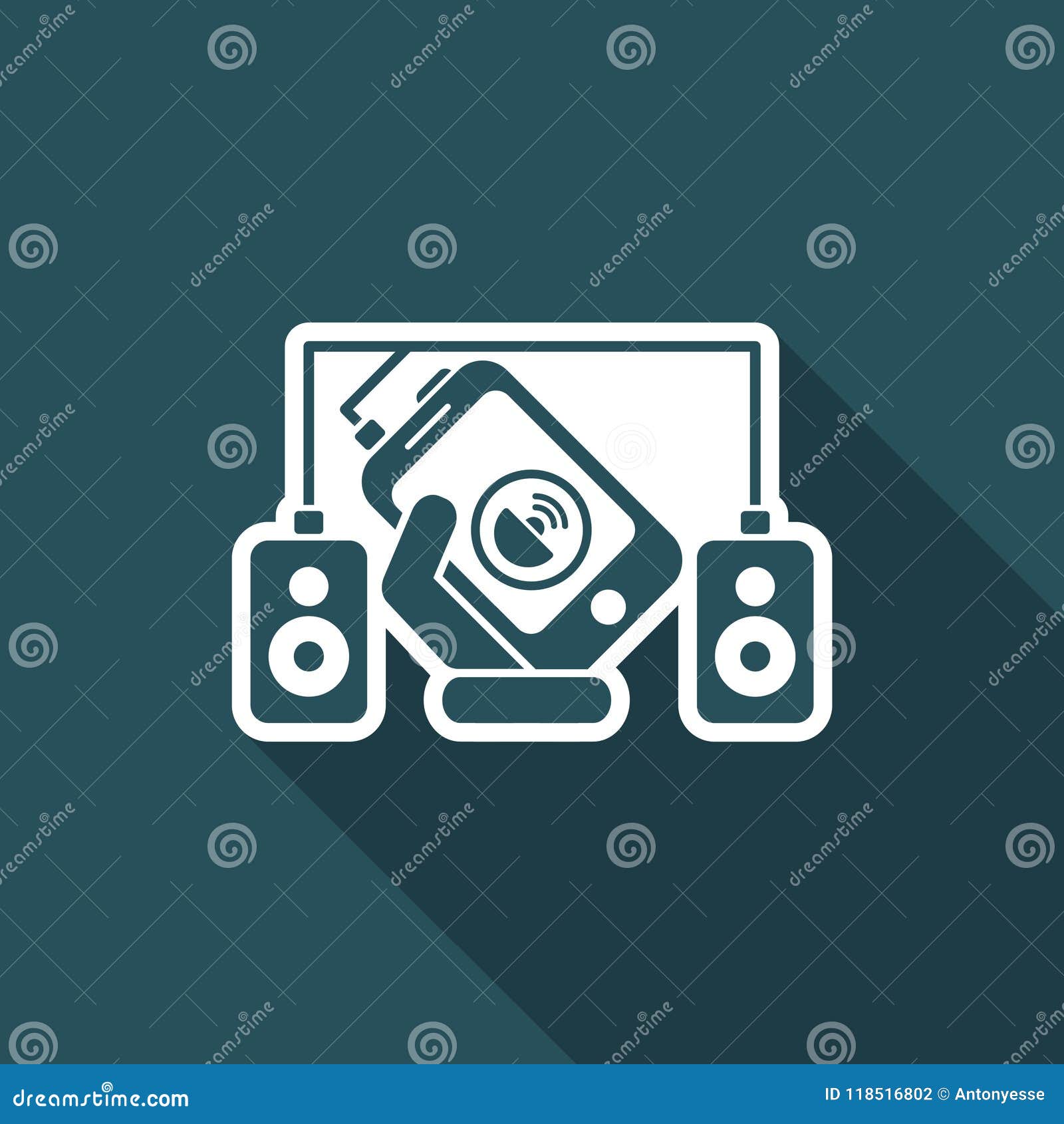Smartphone speakers stock vector. Illustration of display - 118516802