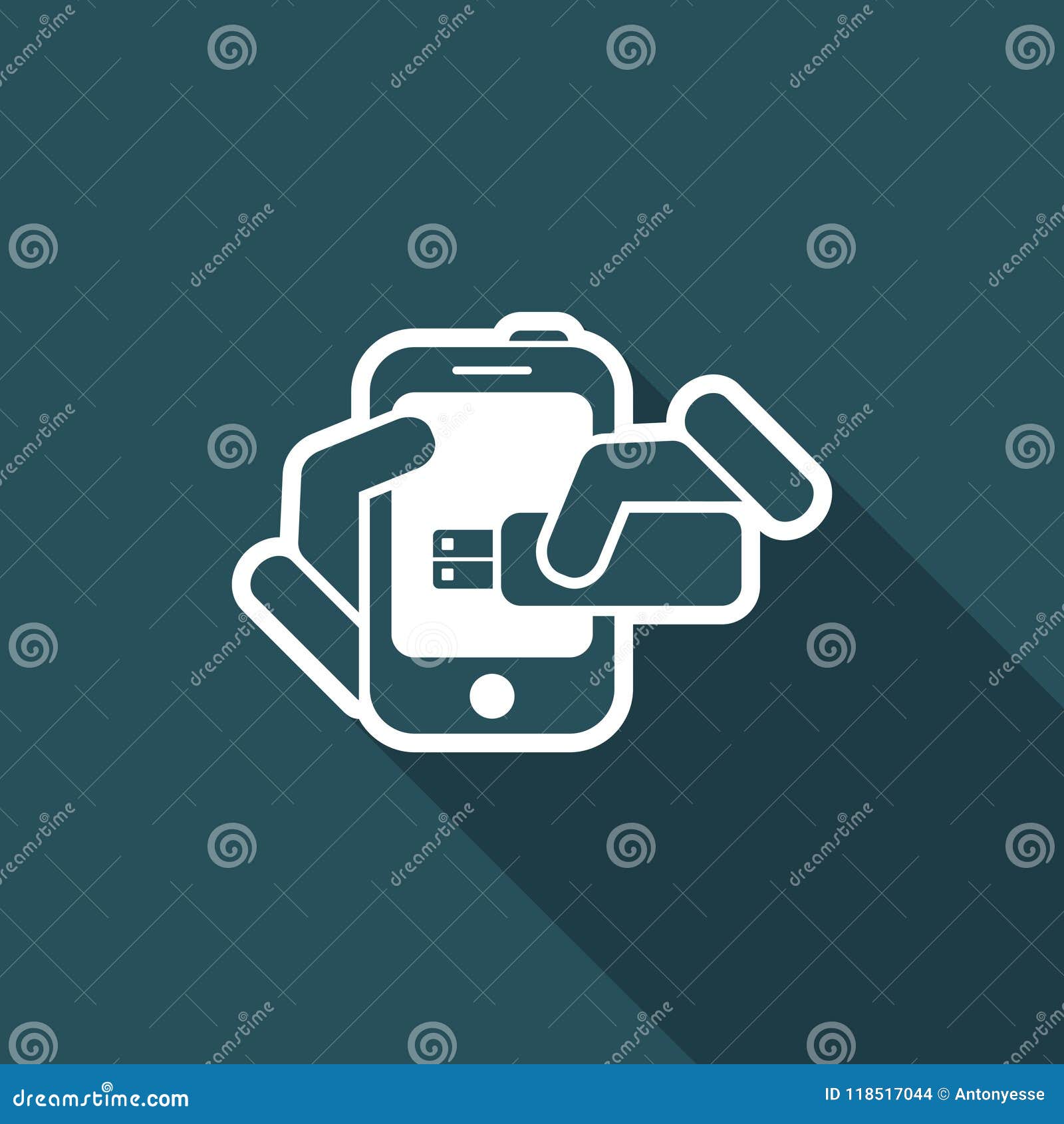 Smartphone storage icon stock vector. Illustration of removable - 118517044