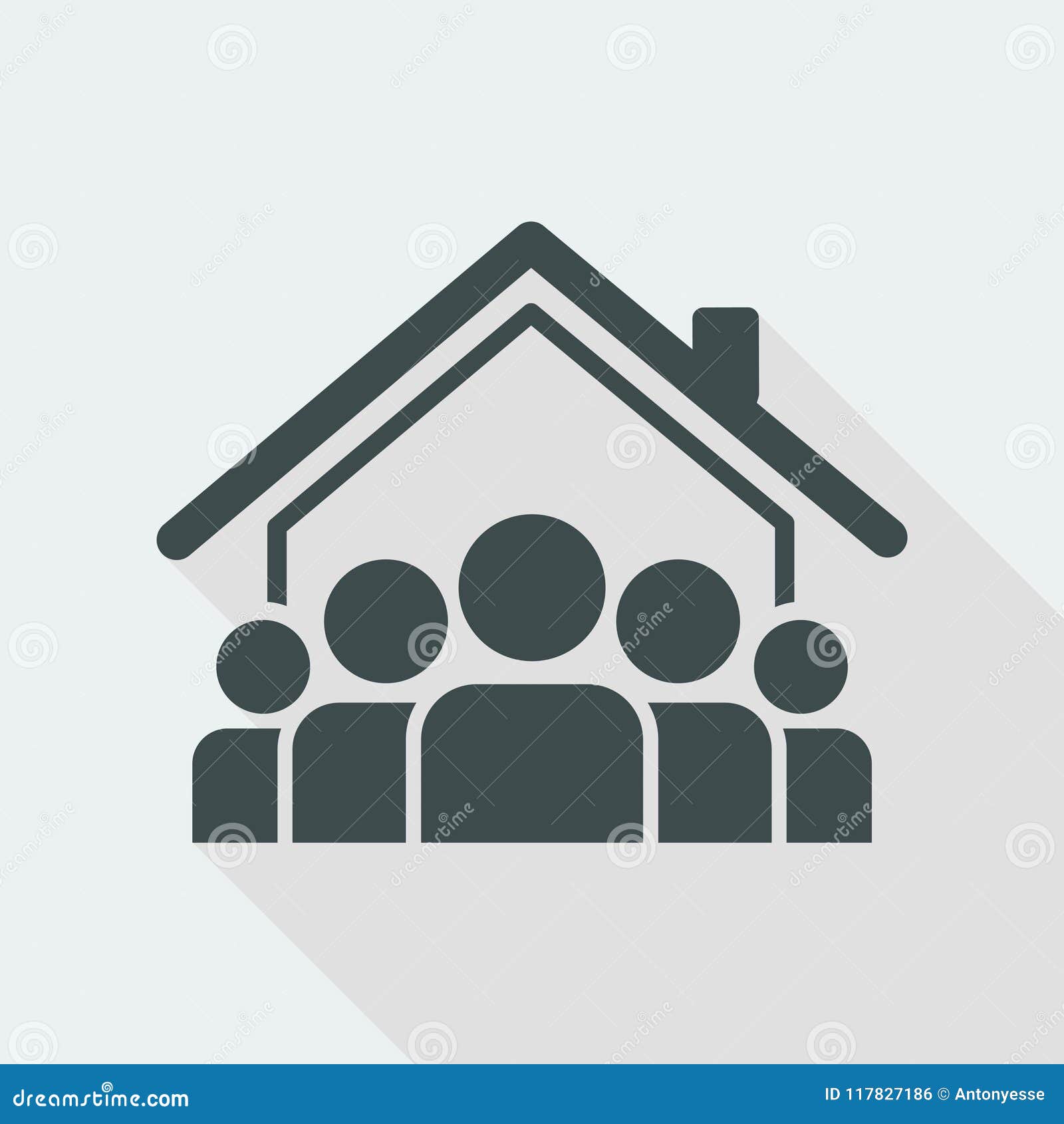 Social Community - Vector Web Icon Stock Vector - Illustration of home ...