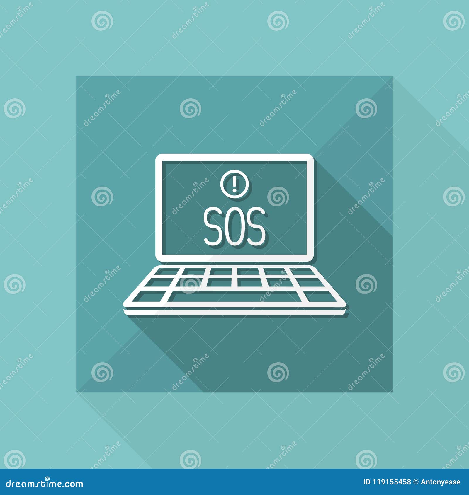Sos - Vector Icon for Computer Website or Application Stock Vector ...