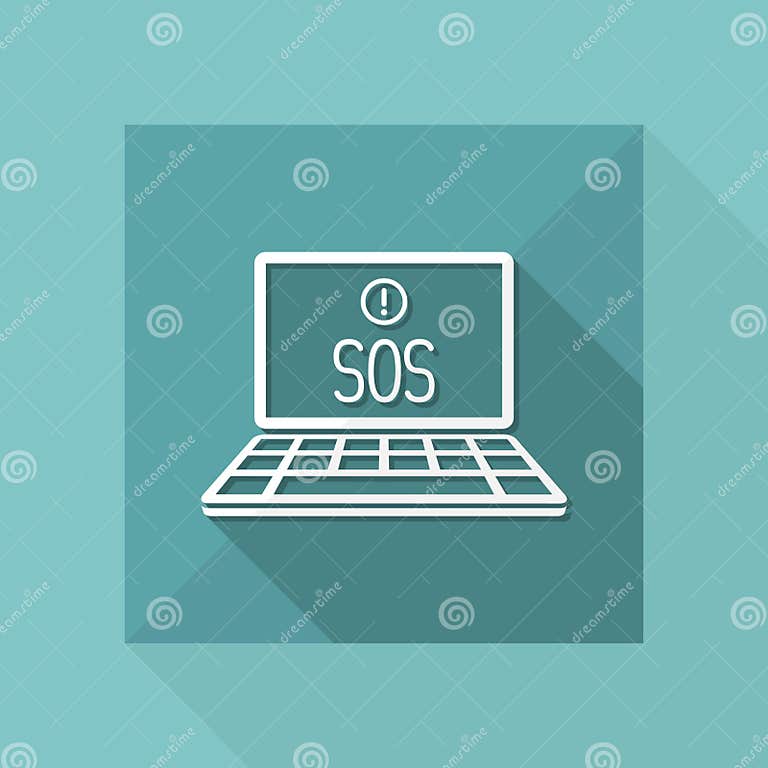 Sos - Vector Icon for Computer Website or Application Stock Vector ...
