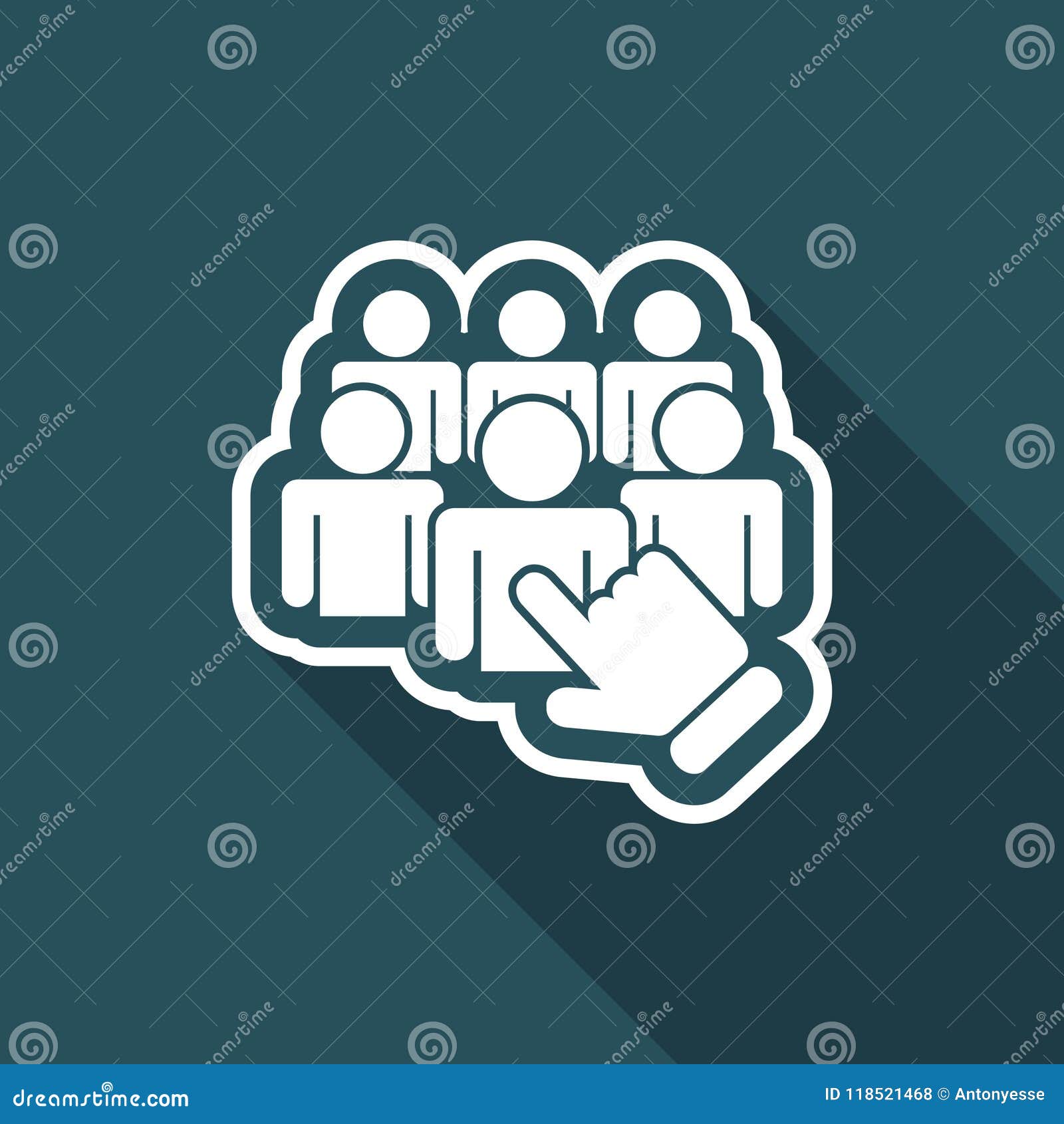 Staff selection icon stock vector. Illustration of employ - 118521468