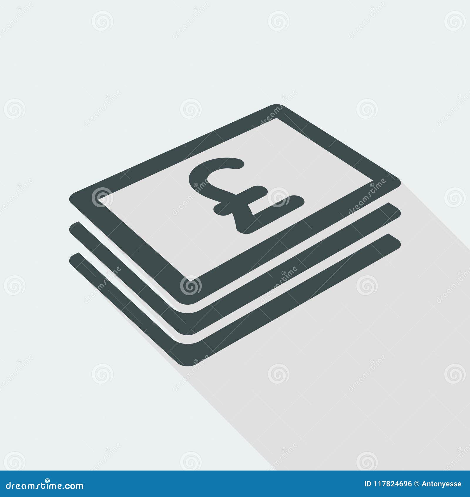 Sterling Banknote Flat Icon Stock Vector - Illustration of dollar ...