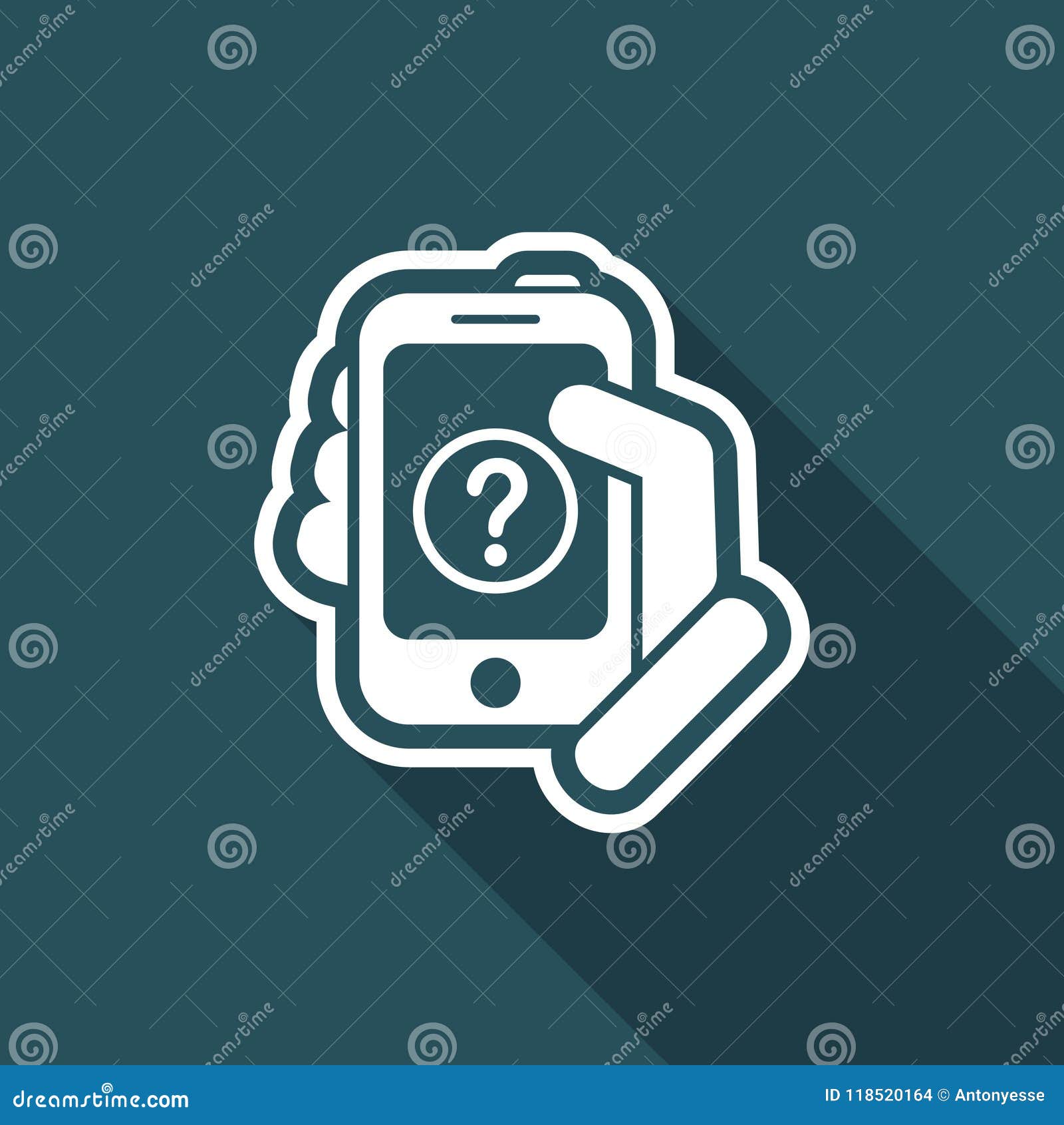 Support device stock vector. Illustration of interrogative - 118520164