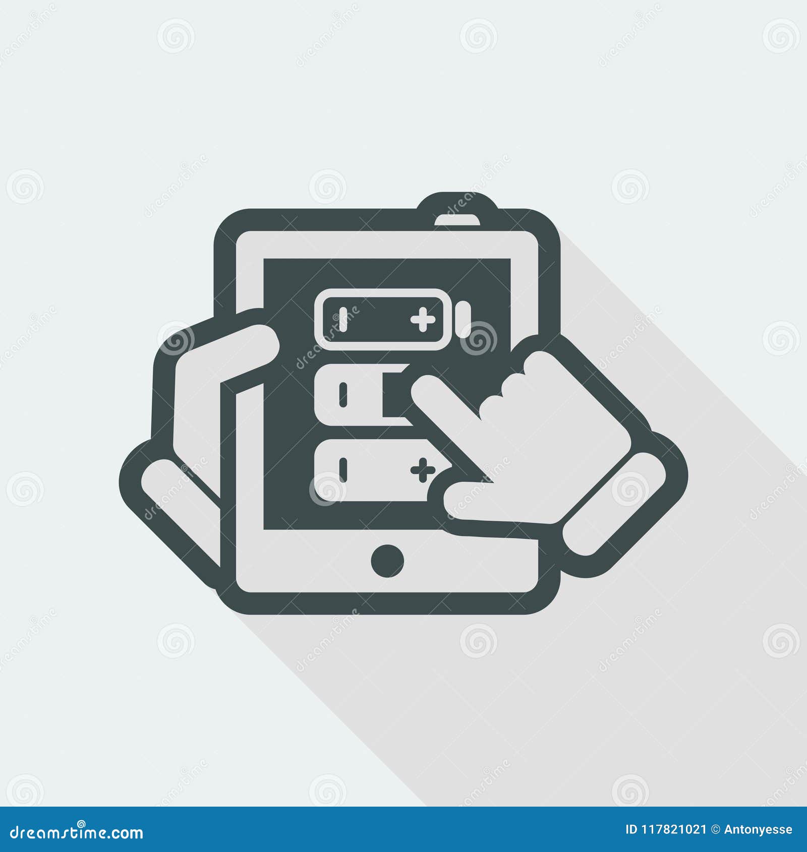 Tablet battery concept stock vector. Illustration of electricity ...