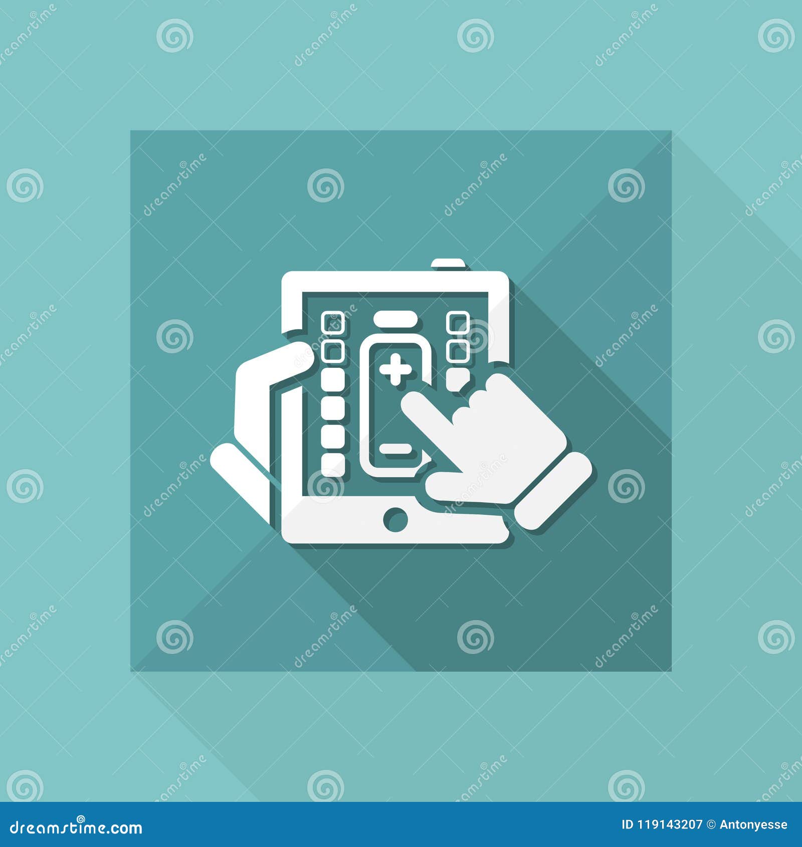 Tablet battery concept stock vector. Illustration of accumulate - 119143207