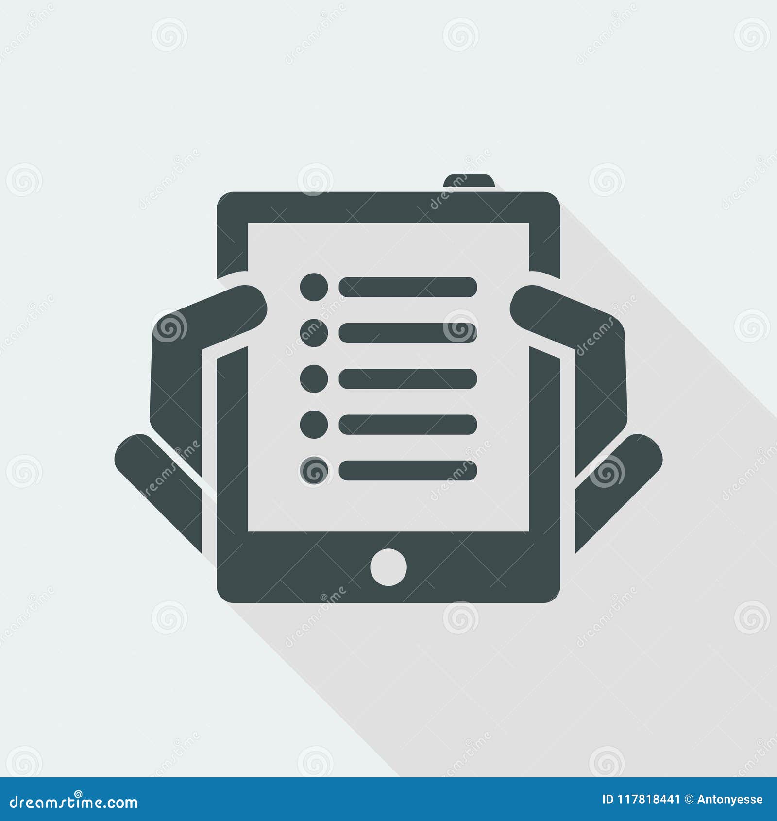 Tablet list icon stock vector. Illustration of file - 117818441