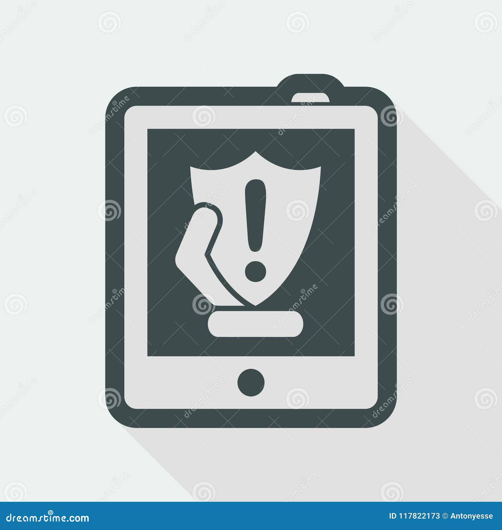 Tablet safety stock vector. Illustration of device, guard - 117822173