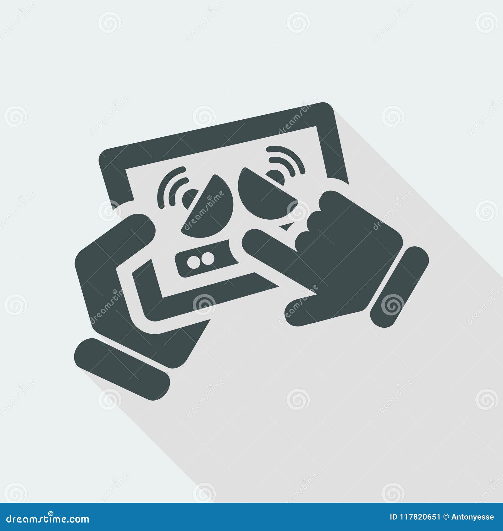 Tablet signal stock vector. Illustration of tablet, computer - 117820651