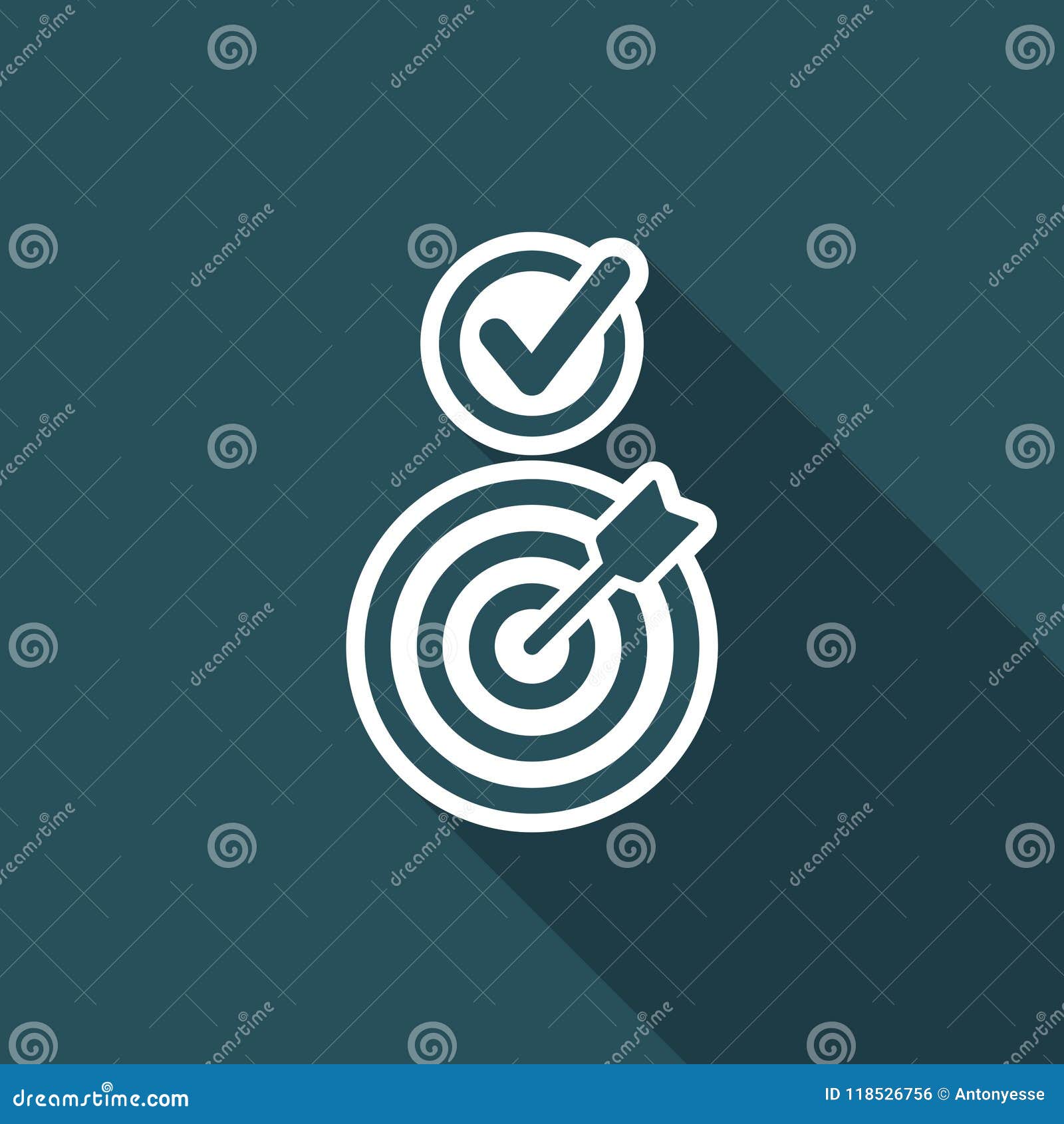Target Hit - Vector Web Icon Stock Vector - Illustration of excellence ...