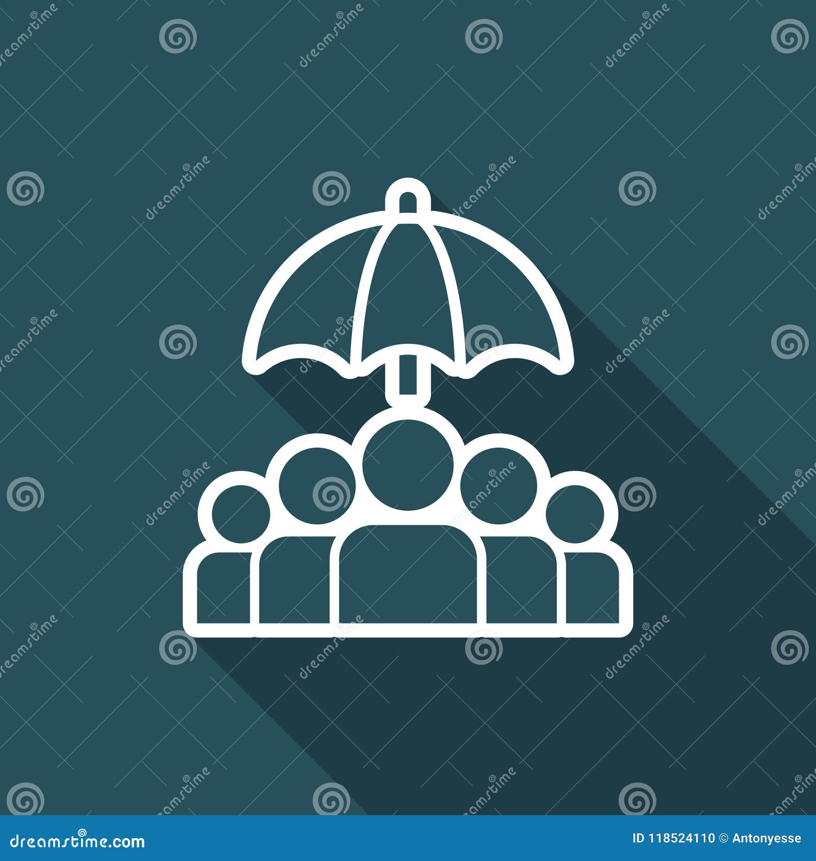 Team Protection - Minimal Vector Icon Stock Vector - Illustration of ...