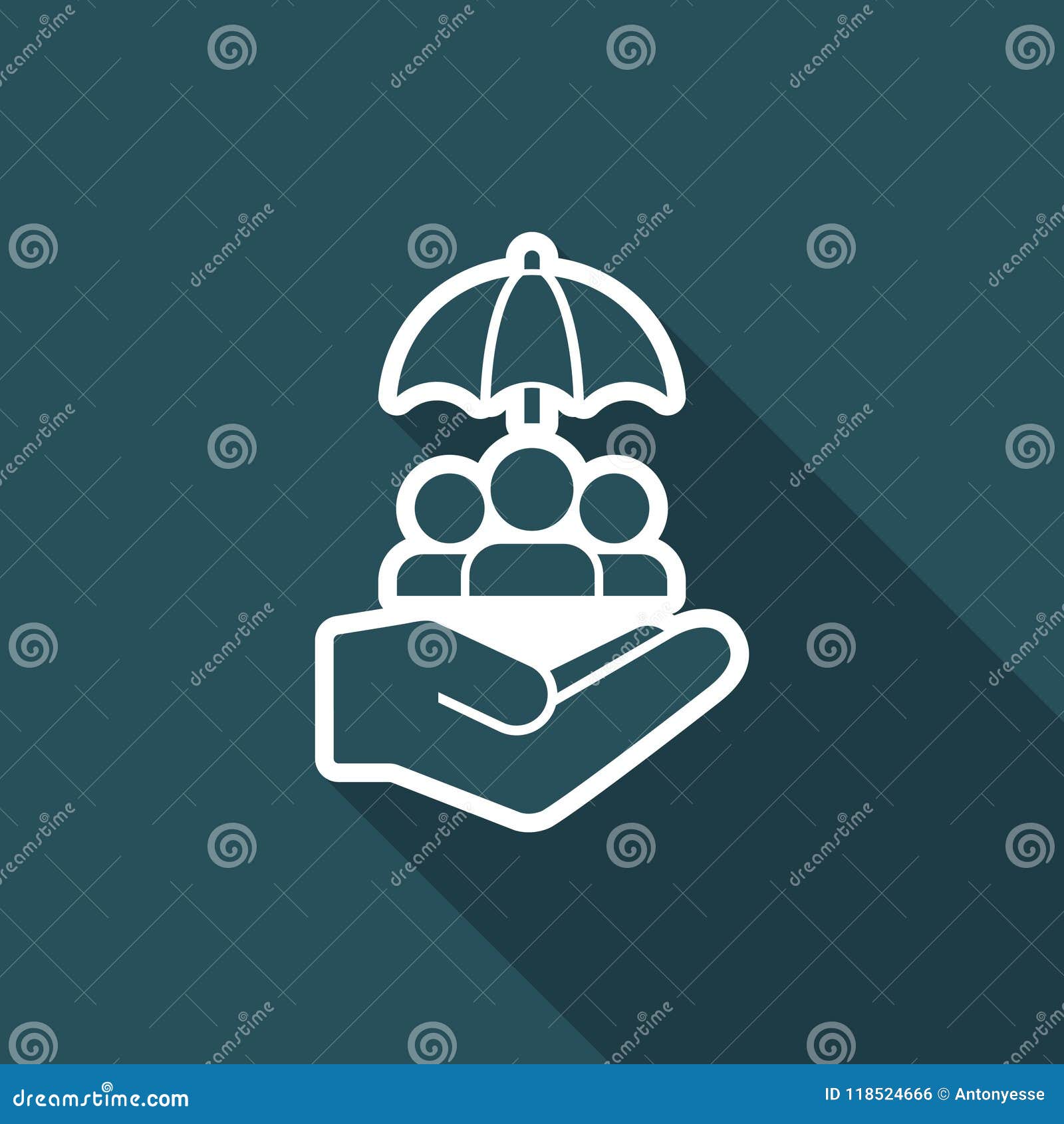 Team Protection - Minimal Vector Icon Stock Vector - Illustration of ...