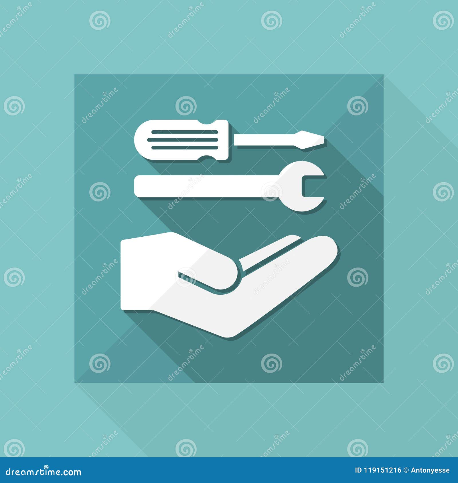Technical Assistance Flat Icon Stock Vector - Illustration of service ...