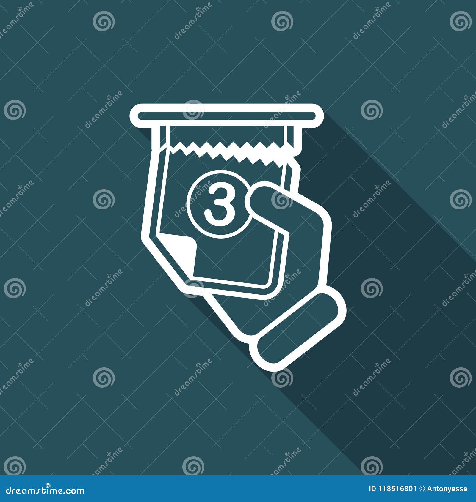 Ticket queue icon stock vector. Illustration of queue - 118516801