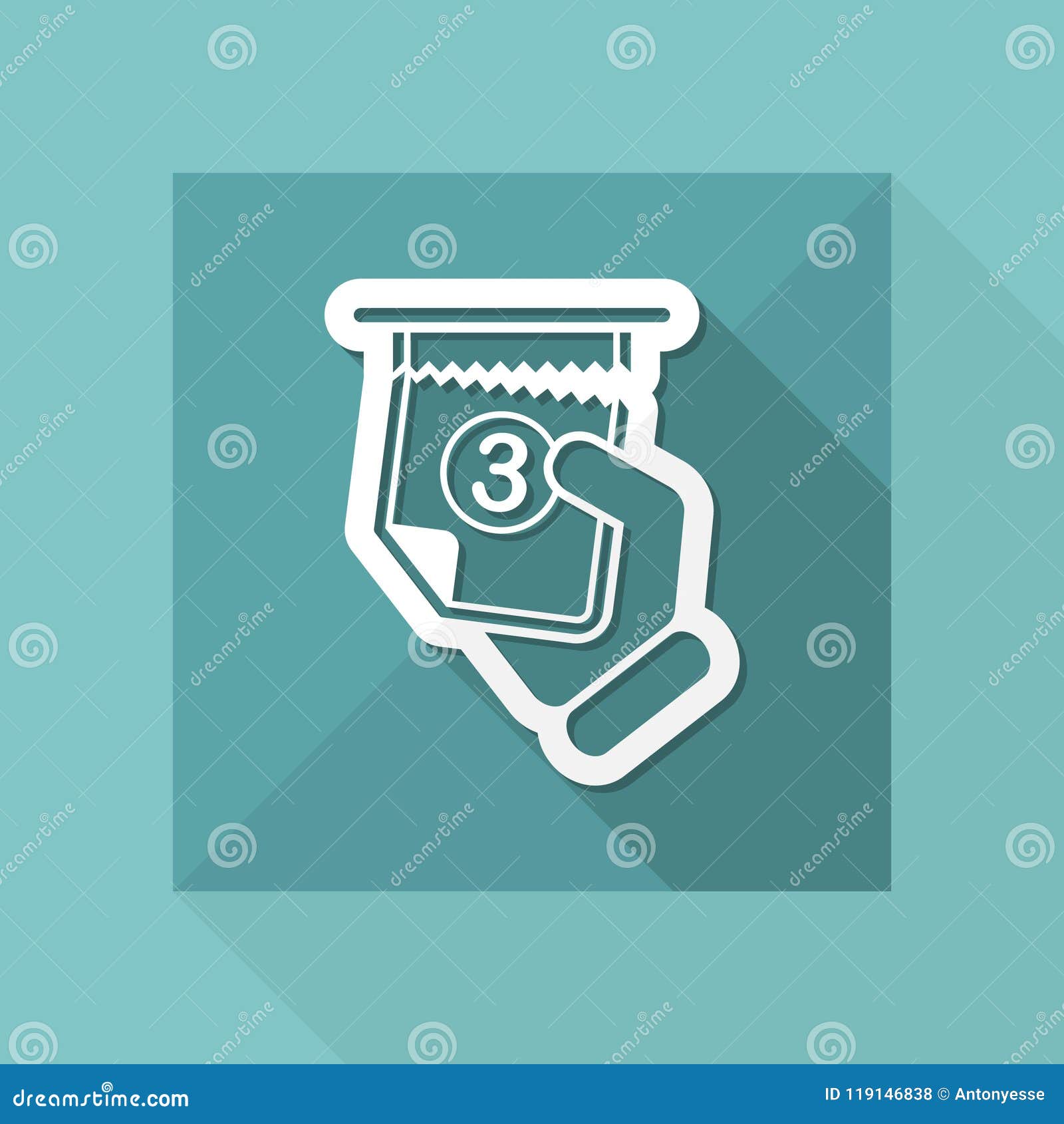Ticket queue icon stock vector. Illustration of concept - 119146838