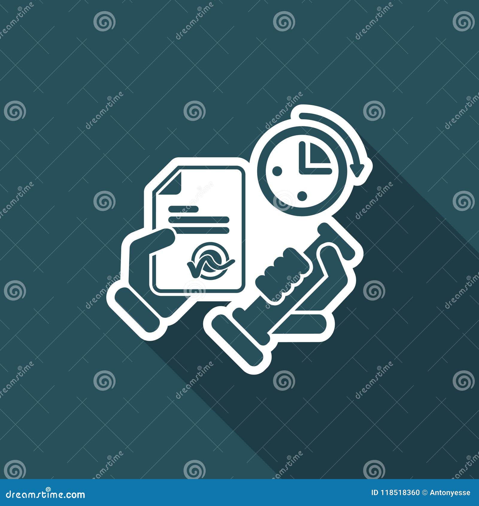 Time for the Official Document Stock Vector - Illustration of diligence ...