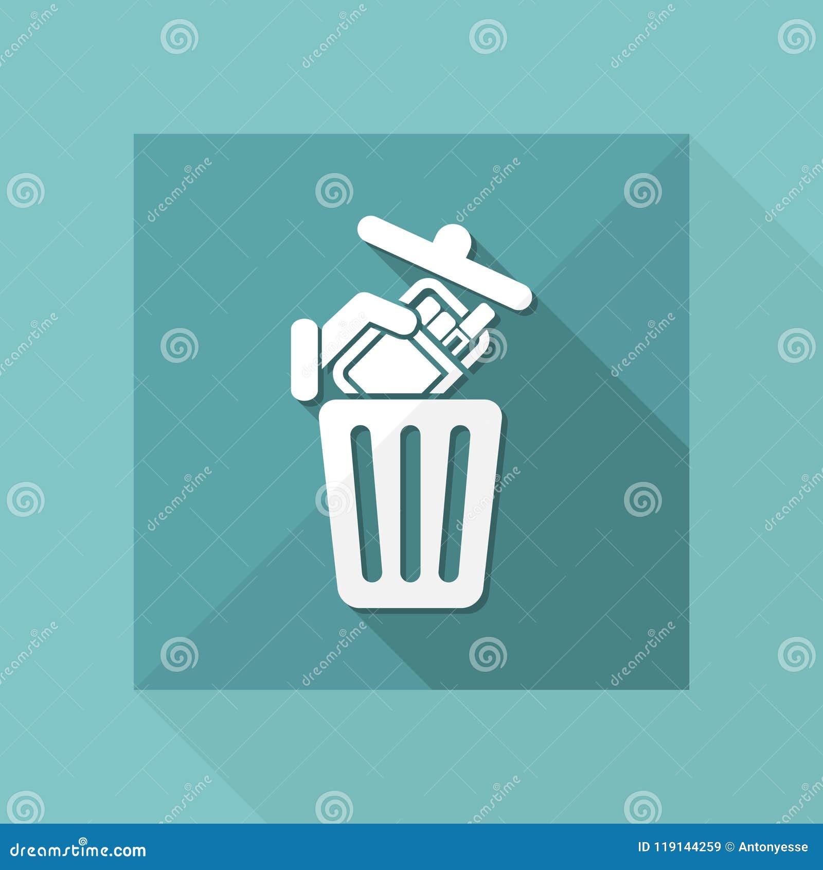 Trashing cigarettes stock vector. Illustration of campaign - 119144259
