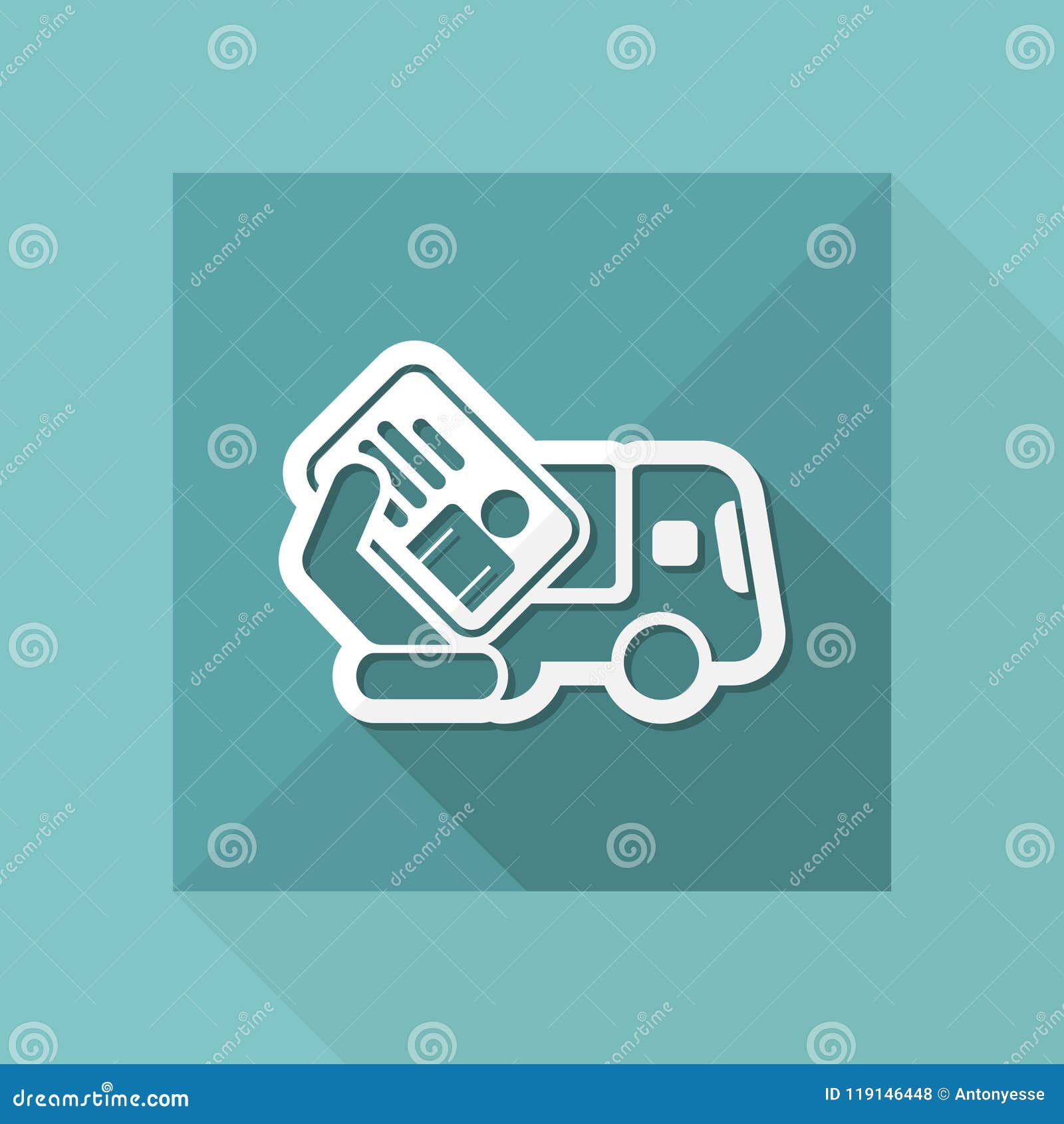 Truck document icon stock vector. Illustration of property - 119146448