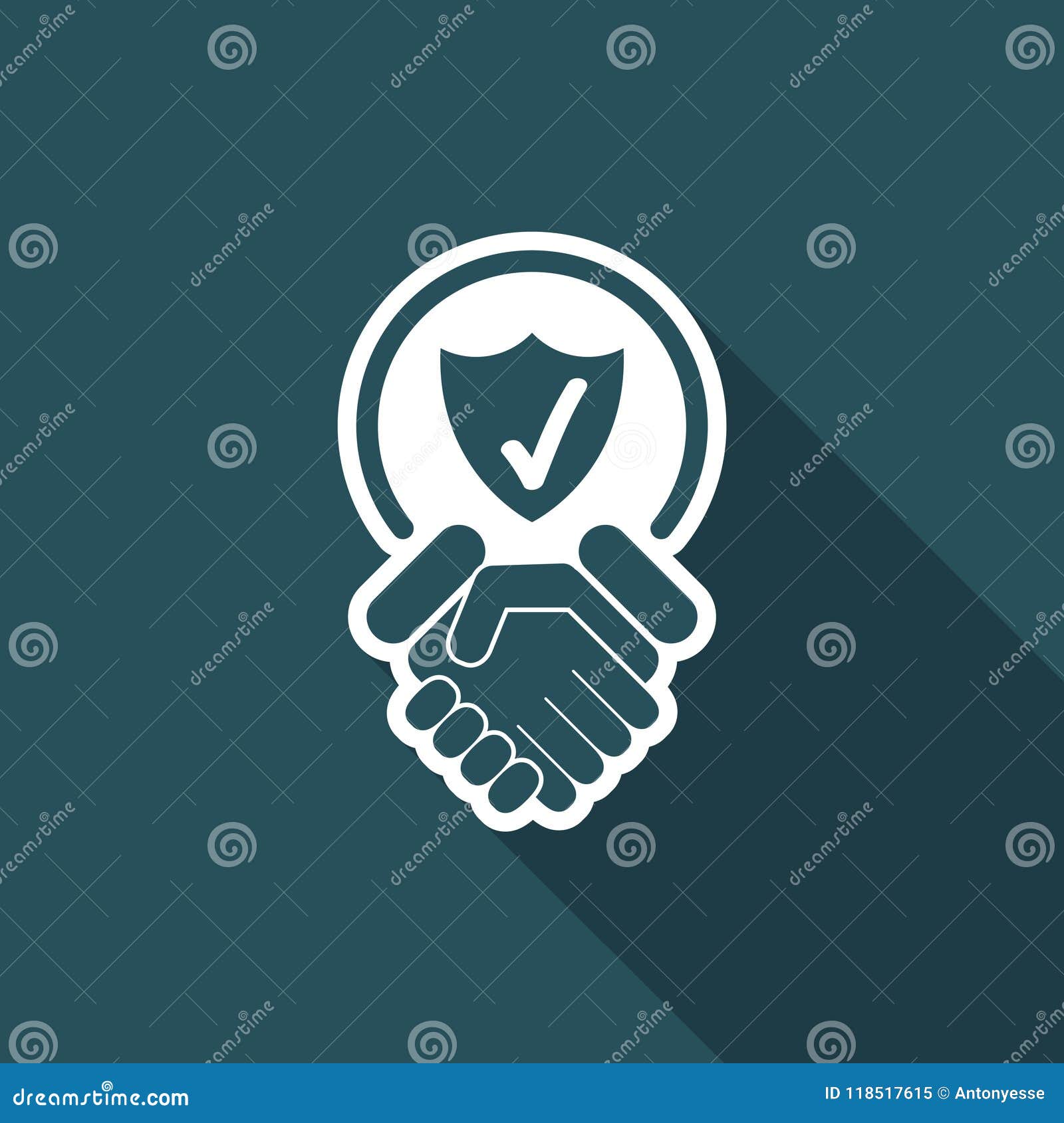 Trust for protection stock vector. Illustration of icon - 118517615