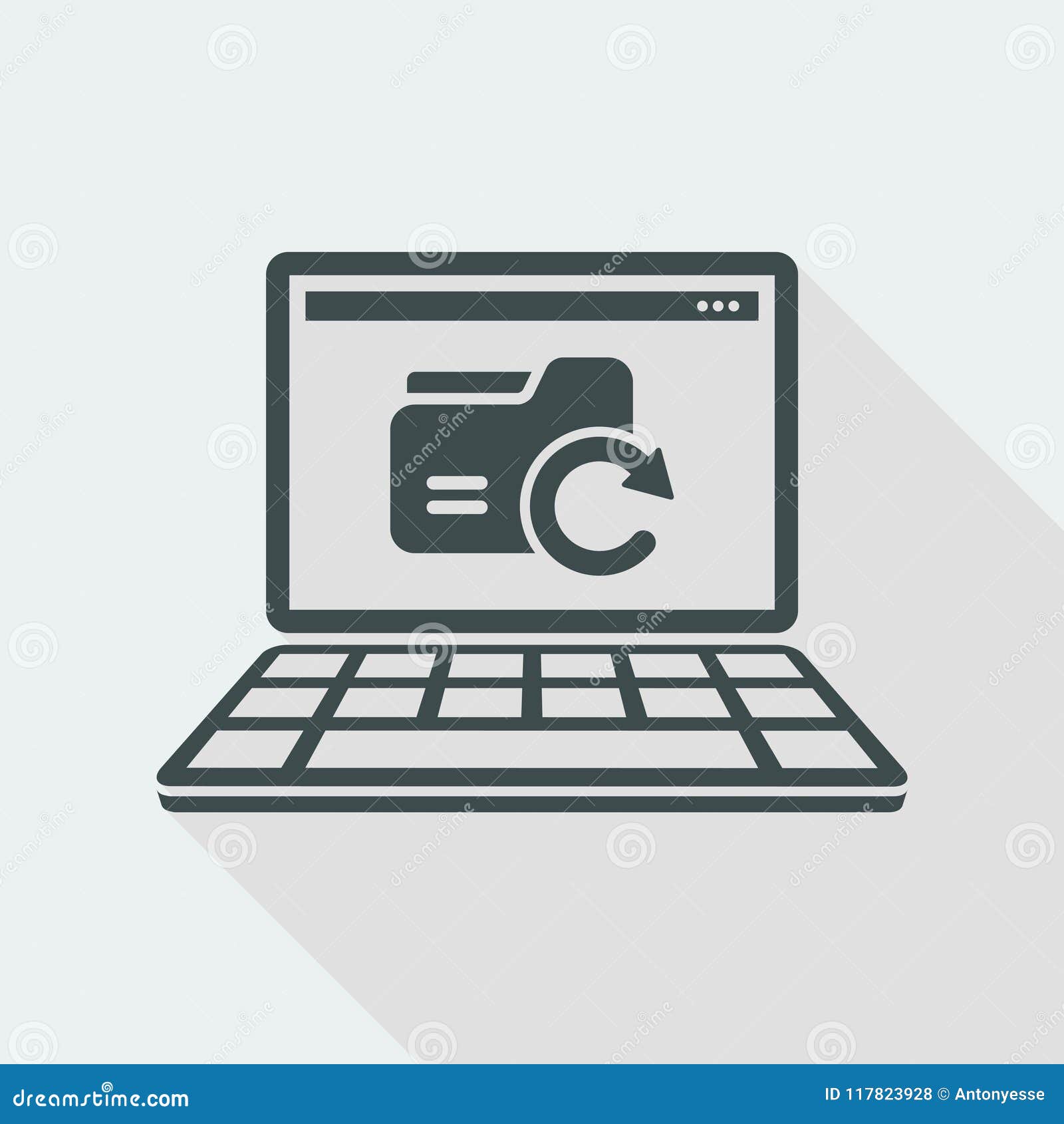 Updates Folder - Flat Minimal Icon Stock Vector - Illustration of ...