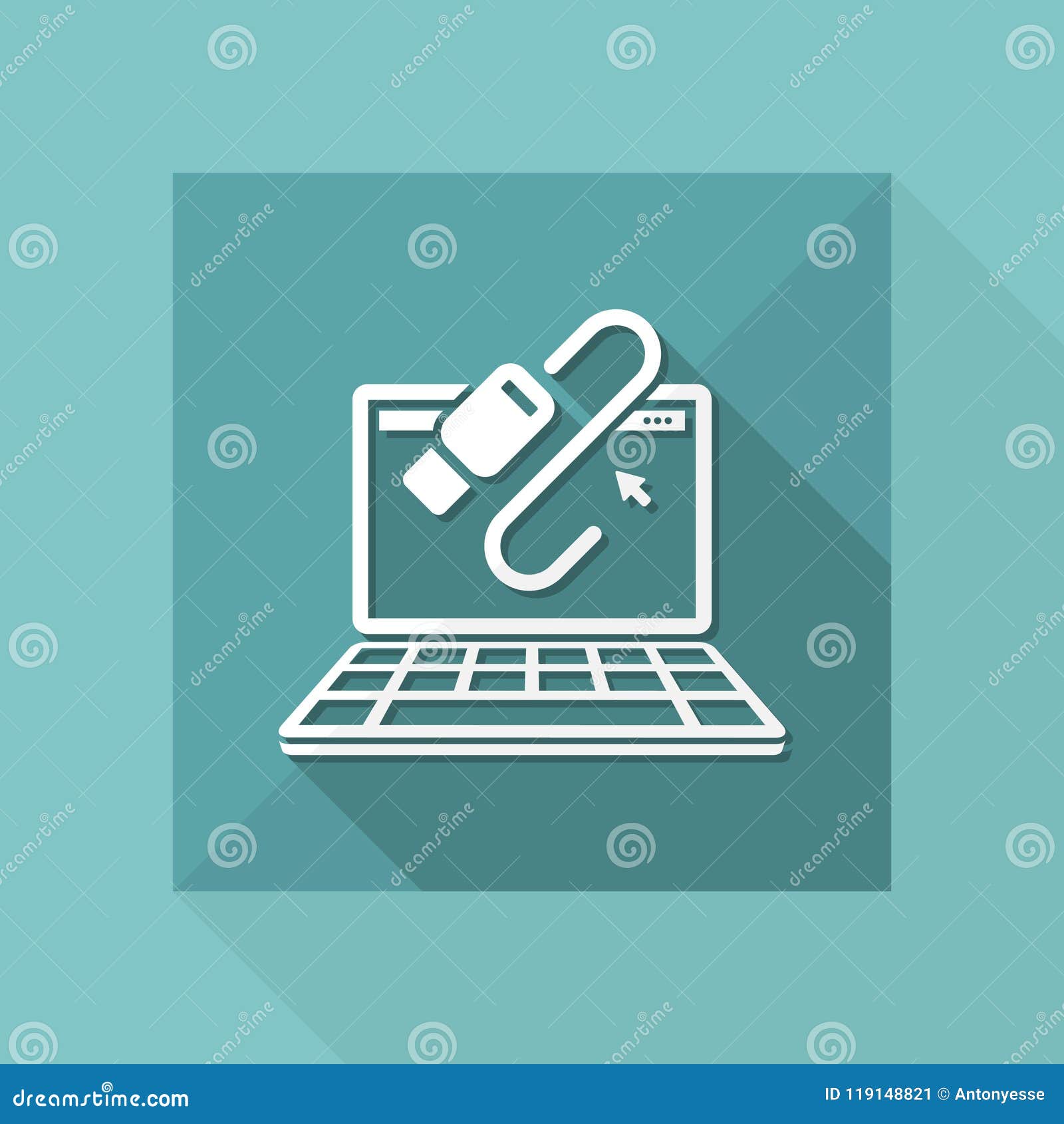 Usb Data Transfer - Flat Minimal Icon Stock Vector - Illustration of ...