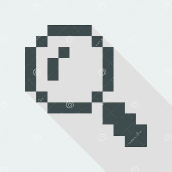 Vector Illustration of Pixel Computer Icon Stock Vector - Illustration ...