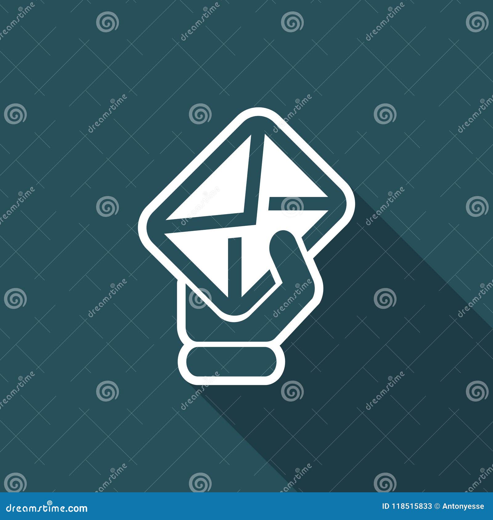 Vector Illustration of Single Isolated Mail Icon Stock Vector ...
