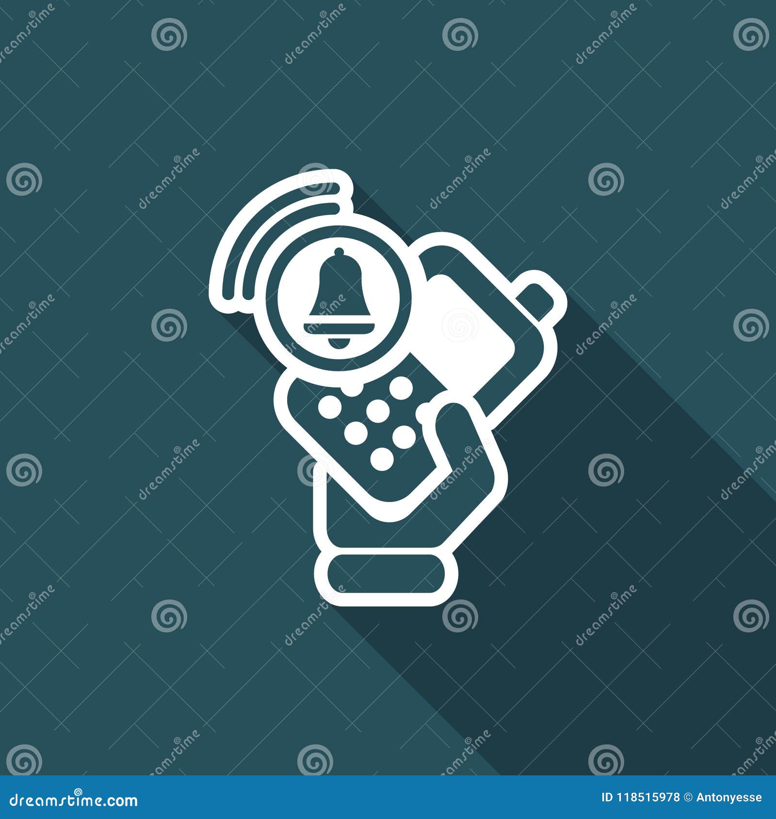 Vector Illustration of Single Isolated Phone Alarm Icon Stock Vector ...