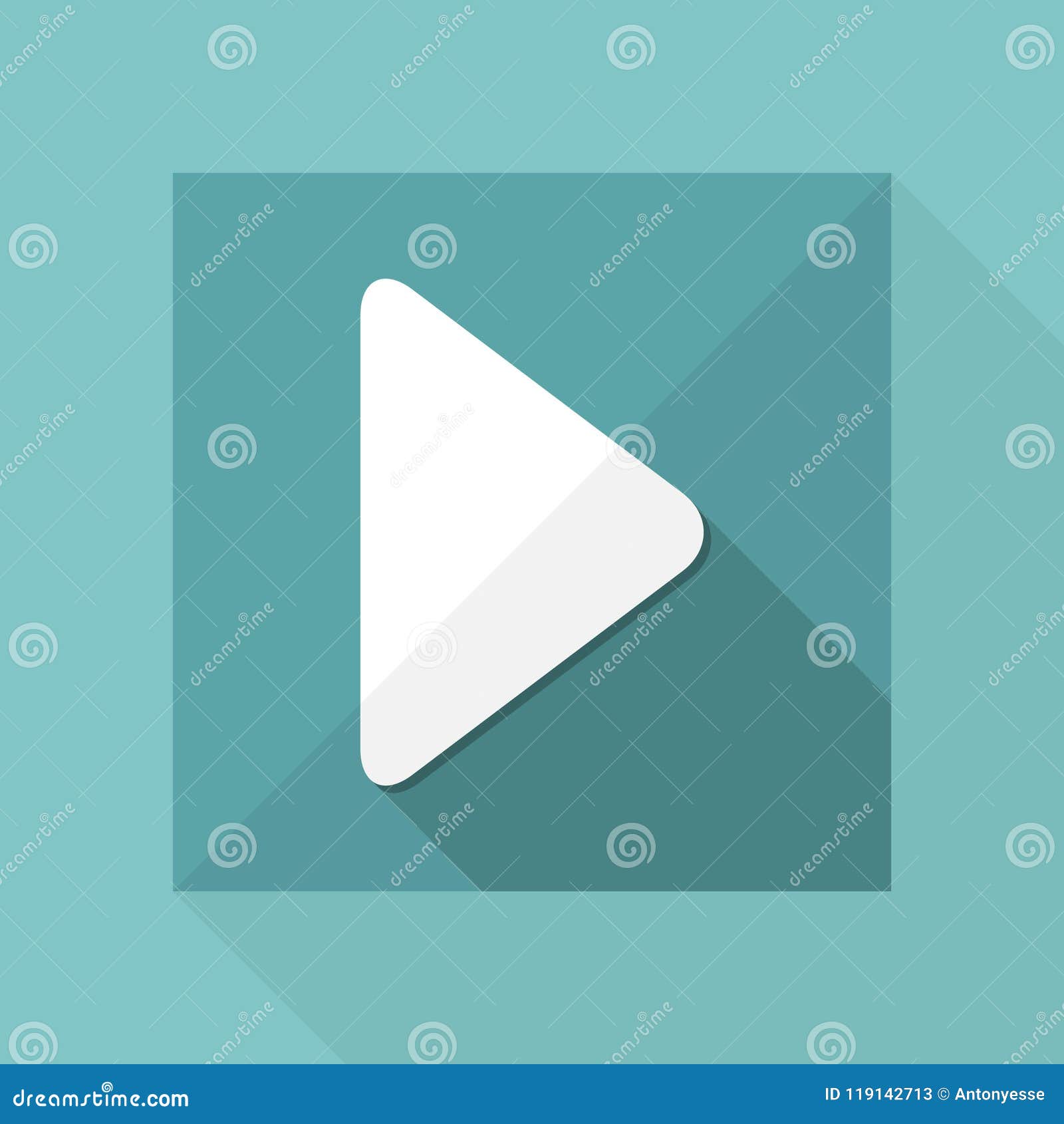 Vector Illustration of Single Isolated Play Icon Stock Vector ...