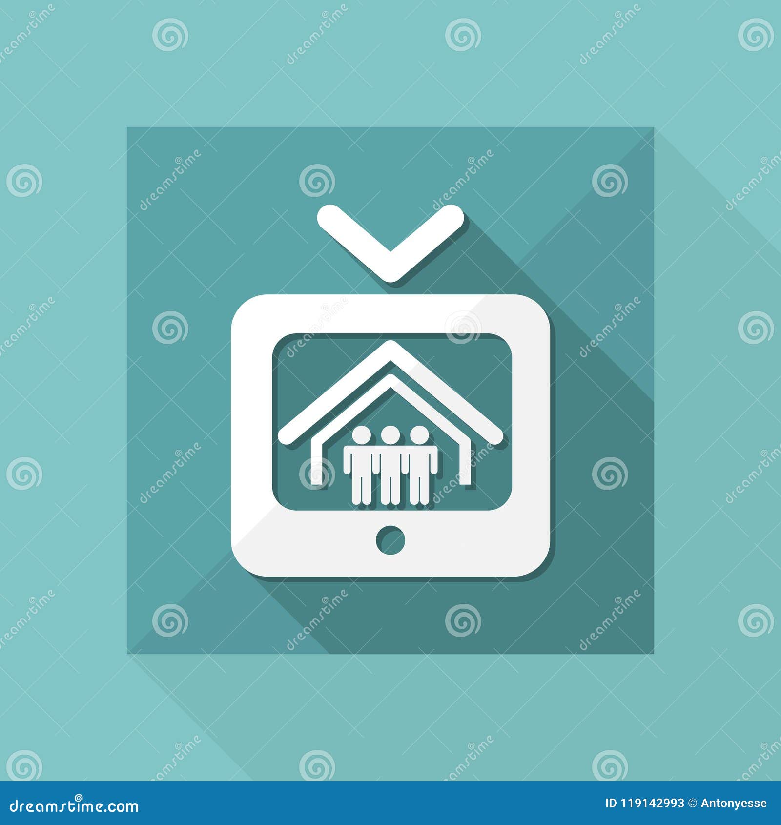 Vector Illustration of Single Isolated Reality Tv Icon Stock Vector ...