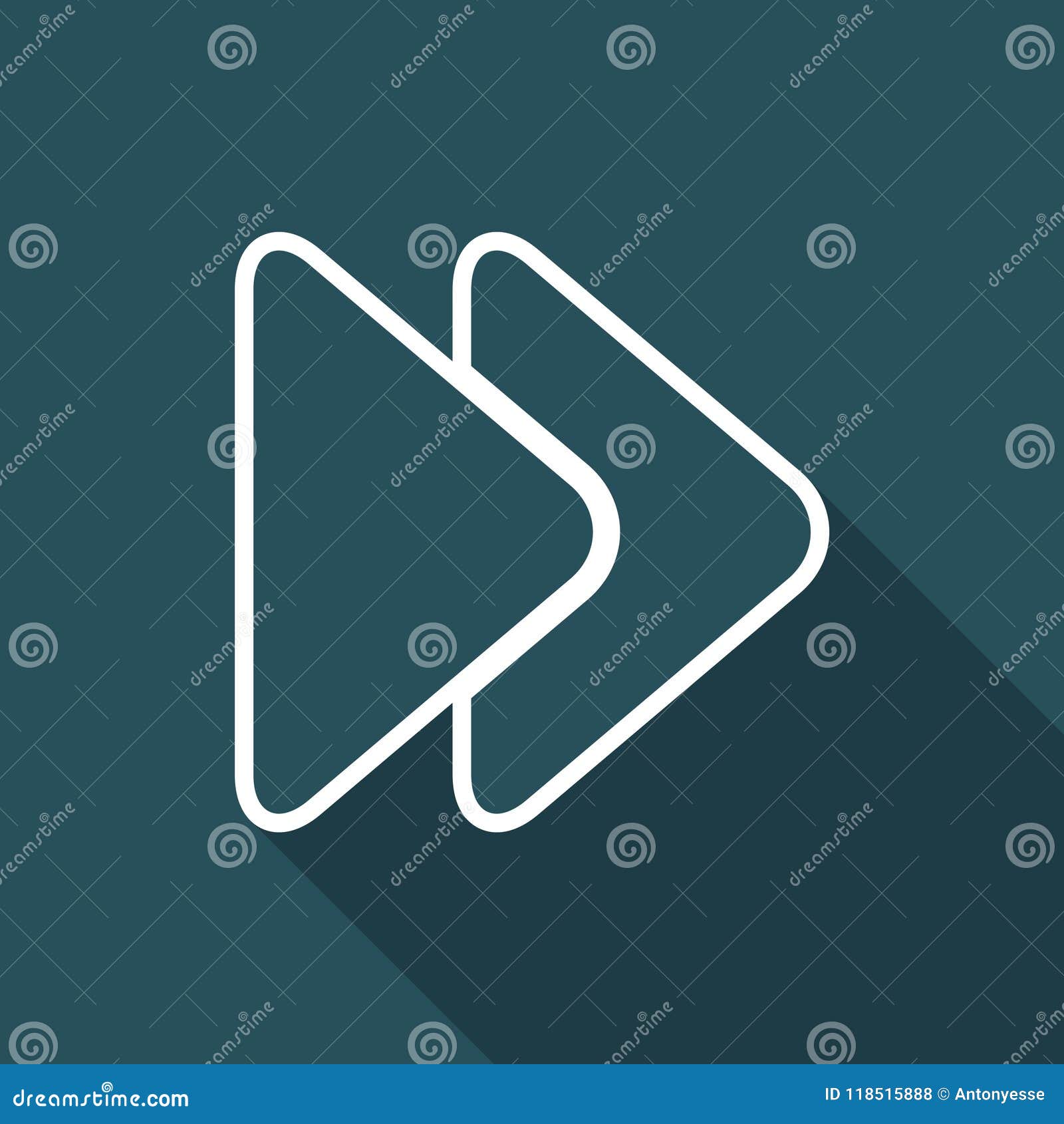 Vector Illustration of Single Isolated Skip Icon Stock Vector ...