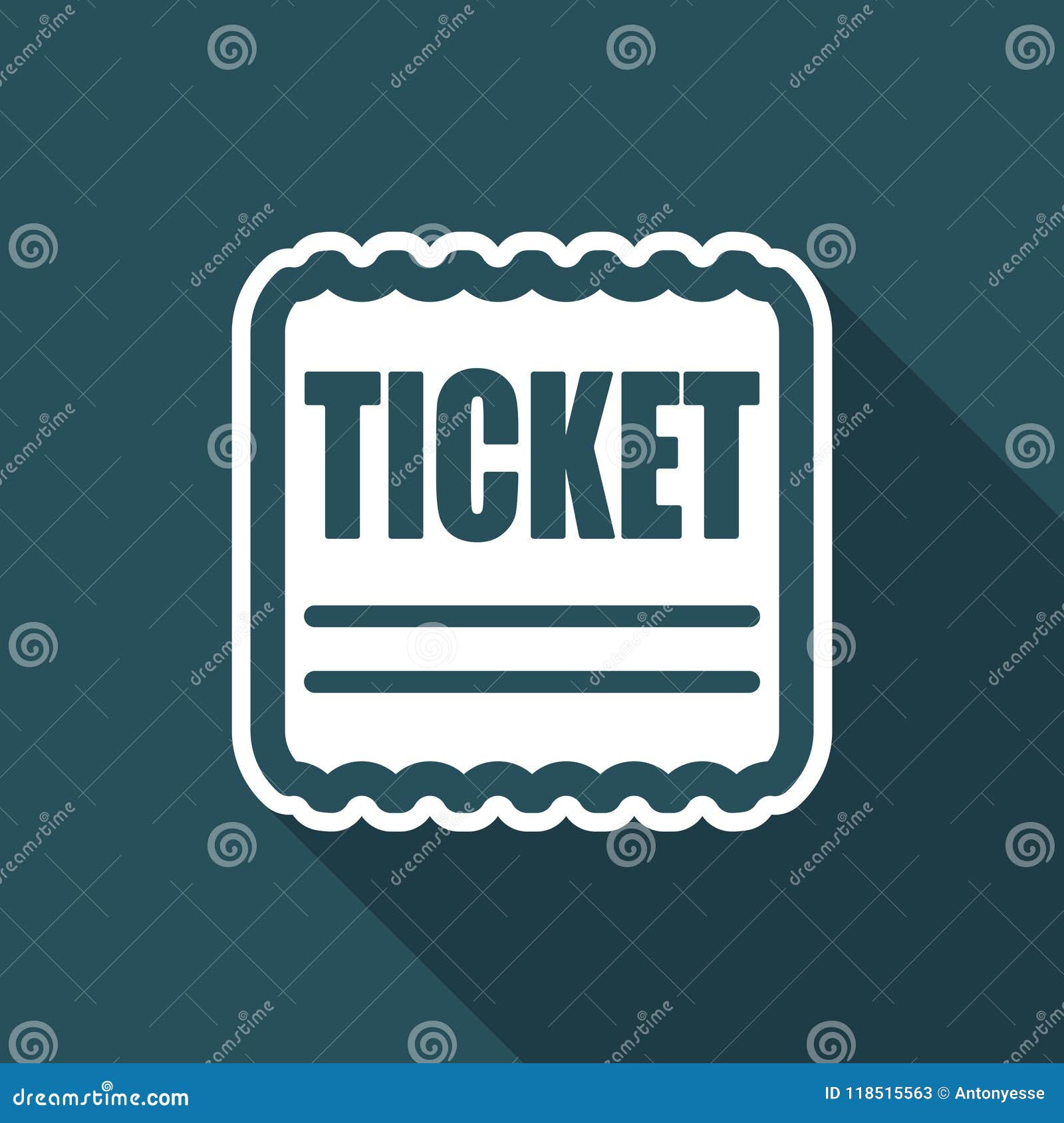 Vector Illustration of Single Isolated Tiket Icon Stock Vector ...