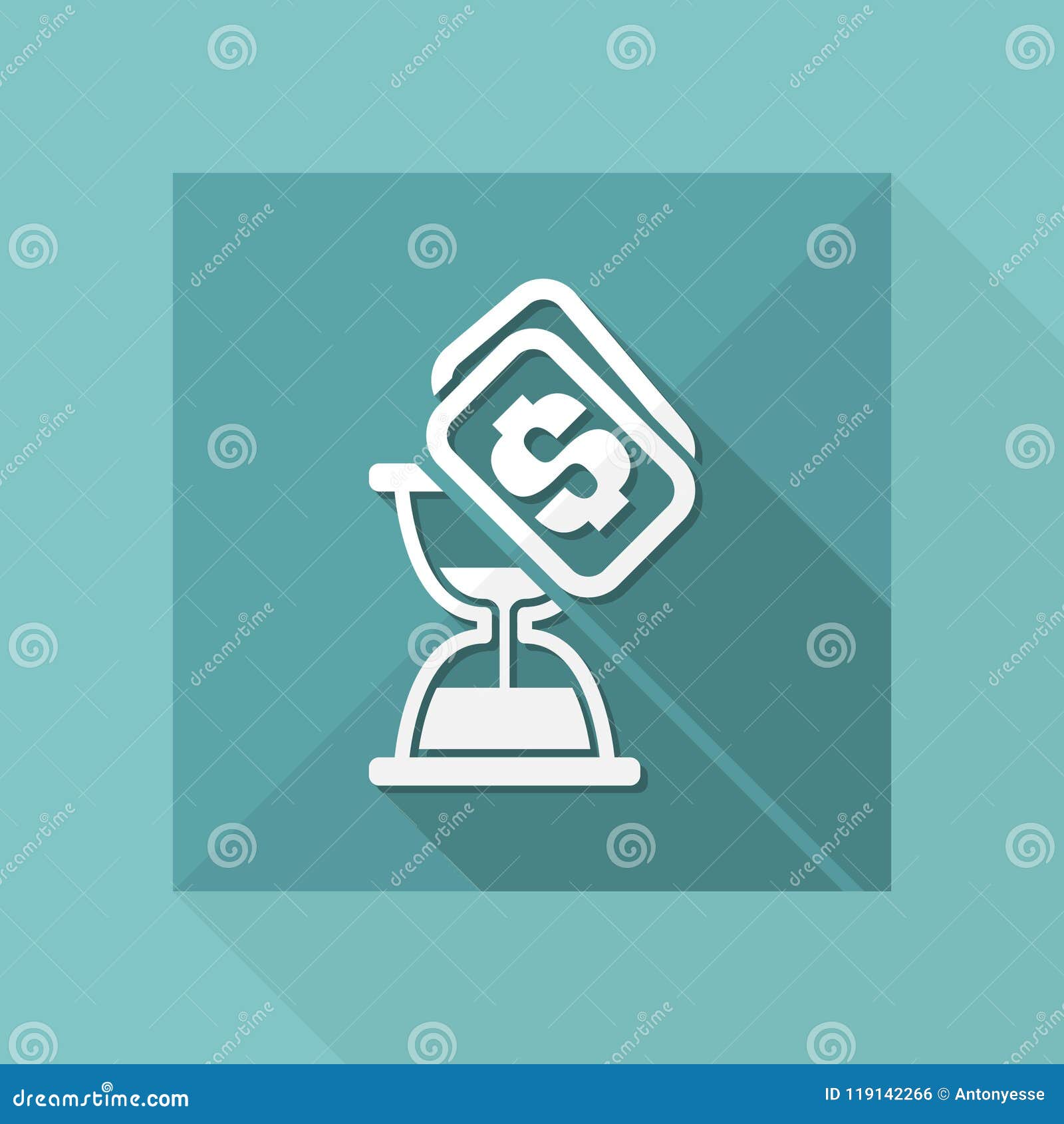 Vector Illustration of Single Isolated Time Cost Icon Stock Vector ...