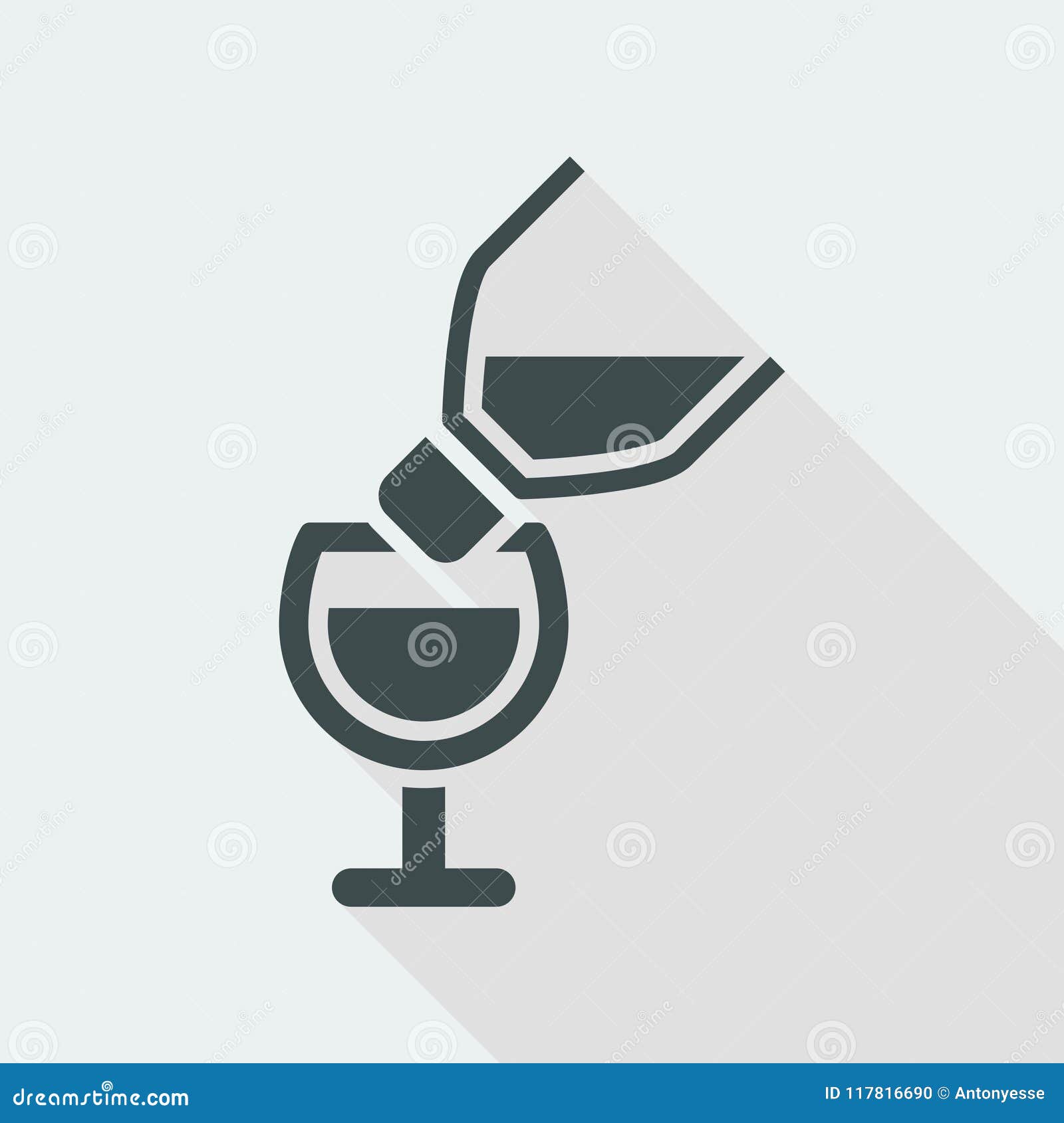 Vector Illustration of Single Isolated Wine Pour Icon Stock Vector ...
