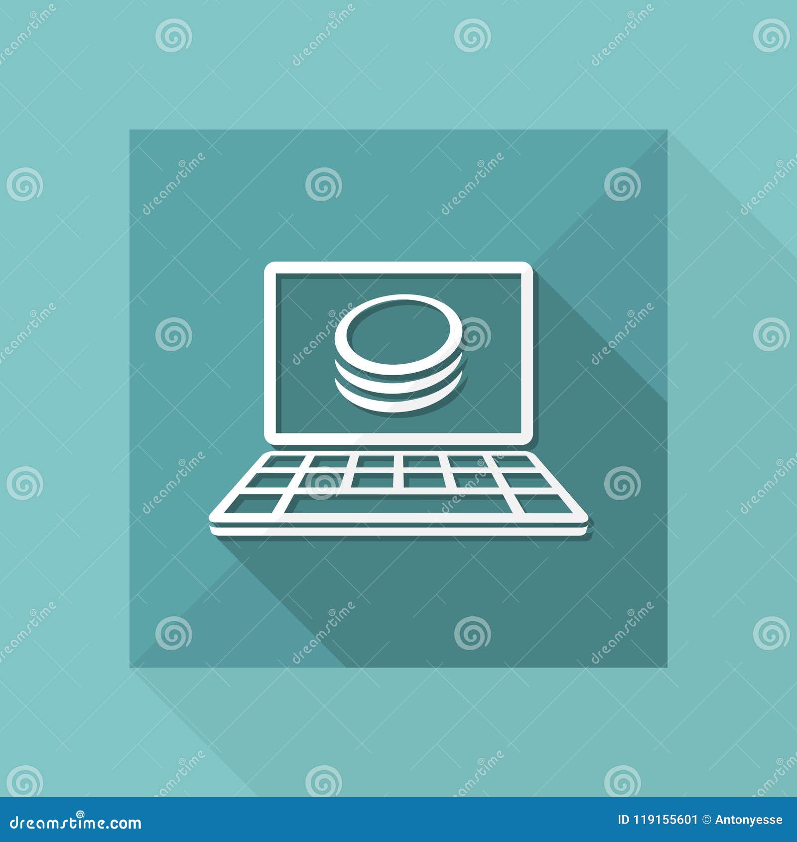 Virtual Coin - Vector Icon for Computer Website or Application Stock ...