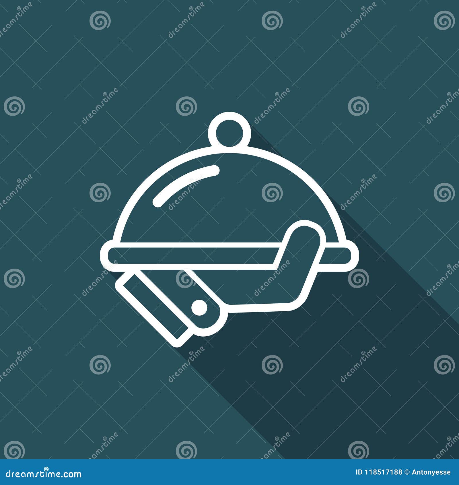 Waiter icon stock vector. Illustration of diner, chef - 118517188