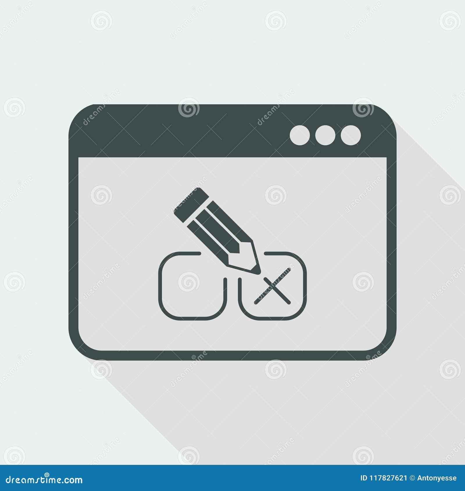 Web Test with Multiple Choice Questions - Vector Web Icon Stock Vector ...