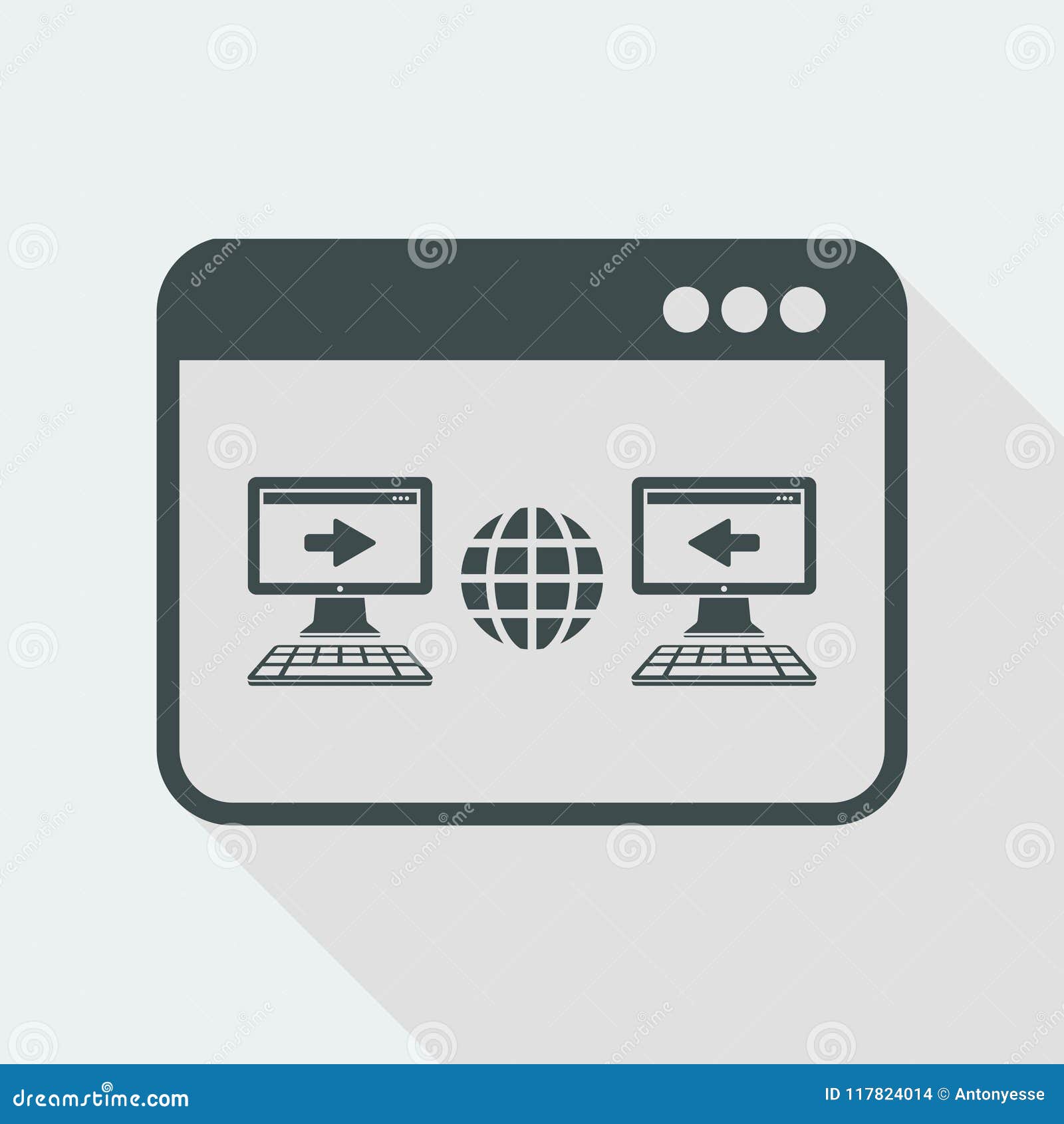 Web Transfer - Vector Flat Minimal Icon Stock Vector - Illustration of ...