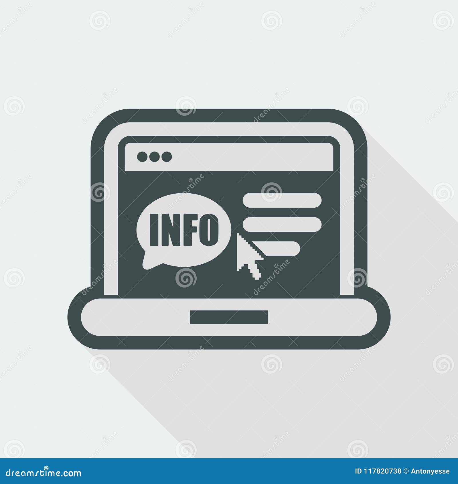 Website info icon stock vector. Illustration of pointer - 117820738